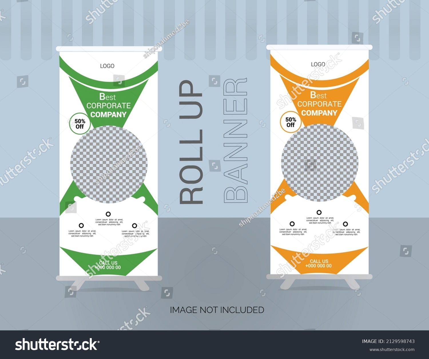 Vector Roll Banner Template Design Stock Vector (Royalty Free ...