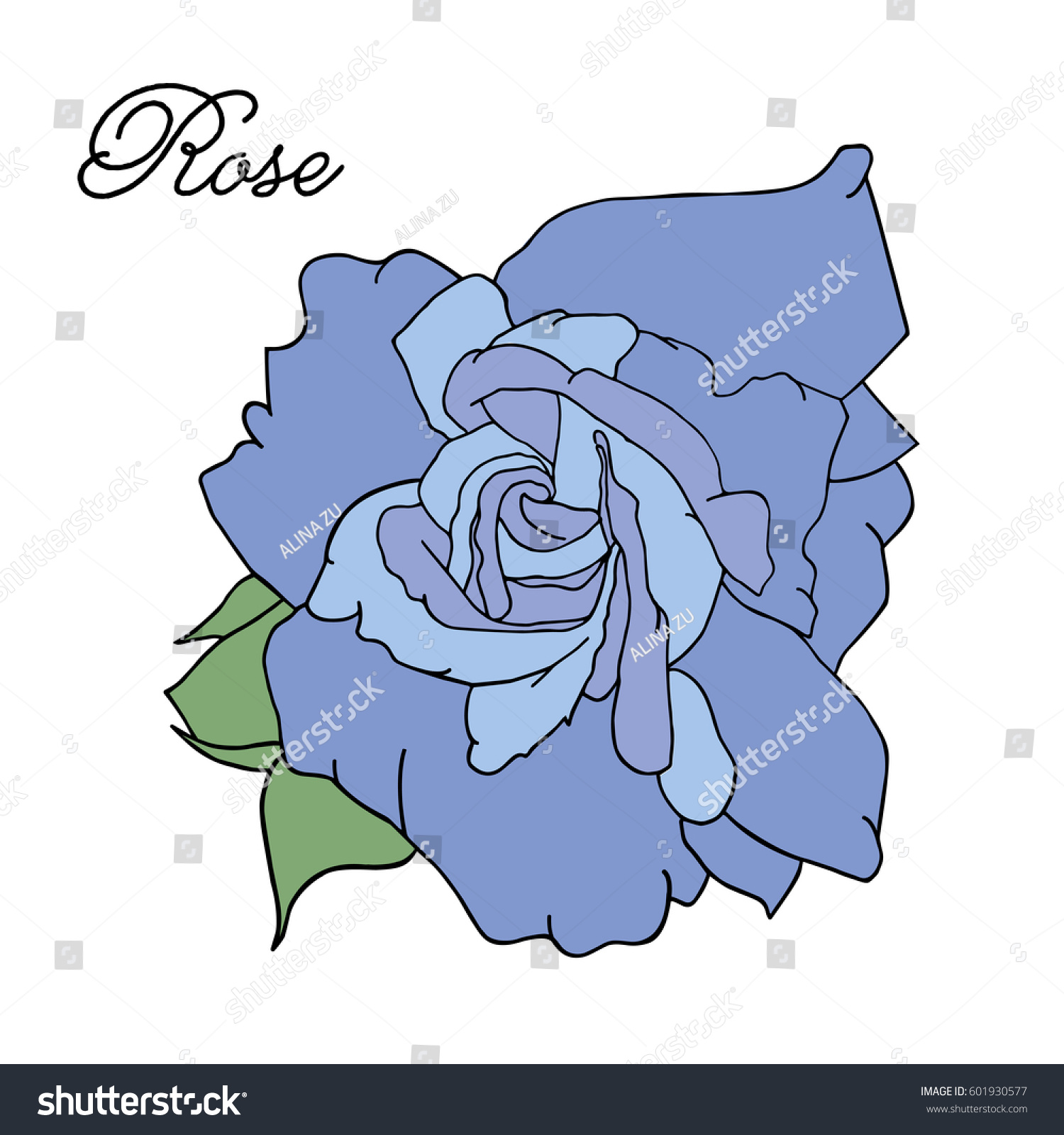 Vector Rose Design Elements Isolated On Stock Vector (Royalty Free ...