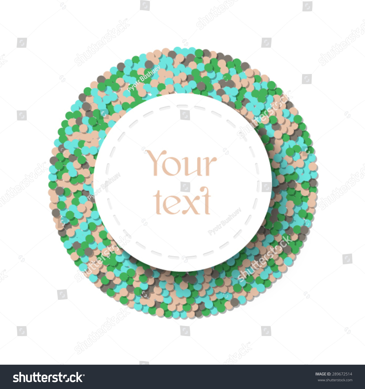 Vector Round Confetti Frame Glitter Background 스톡 벡터(로열티 프리) 289672514