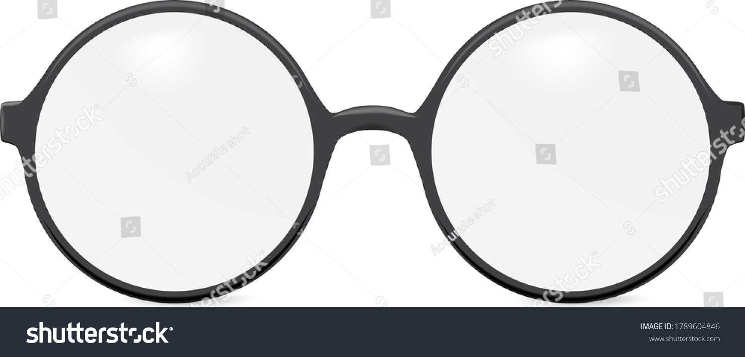Vector Round Glasses Isolated On White Stock Vector Royalty Free 1789604846