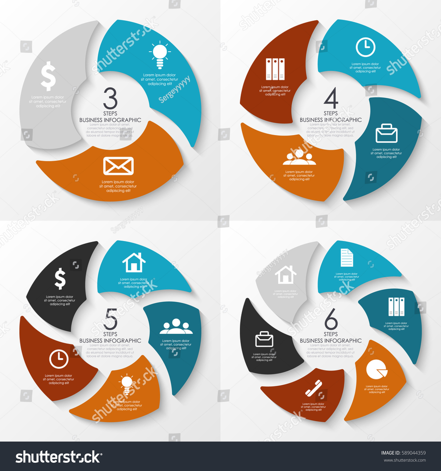 Vector Round Infographics Template Circle Diagram: vector de stock ...
