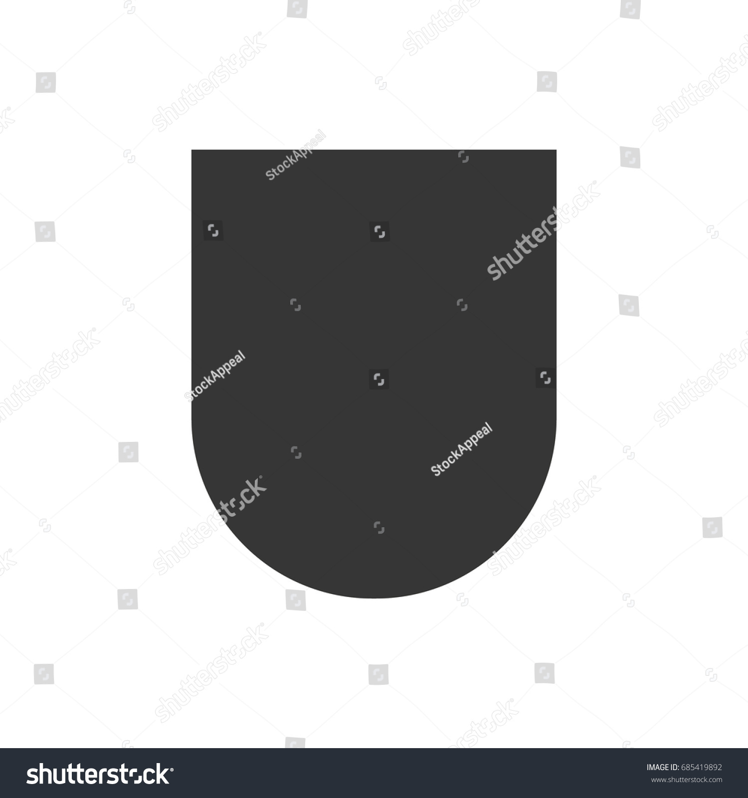 Vector Round Shield Icon Crest Shape Stock Vector (Royalty Free) 685419892