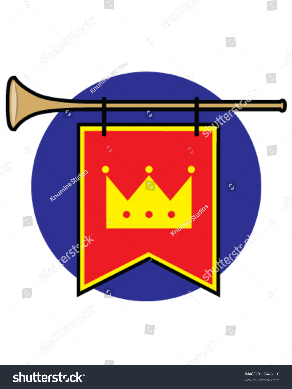 Vector Royal Trumpet Stock Vector (Royalty Free) 15446110