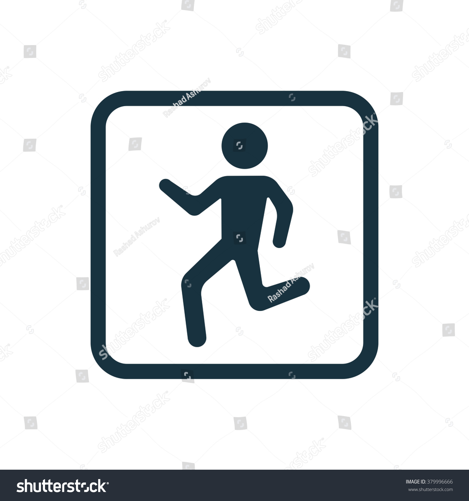 Vector Running Man Icon Stock Vector (Royalty Free) 379996666