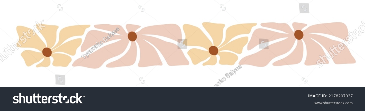 Vector 70s Inspired Border Pattern Rectangular Stock Vector (Royalty ...