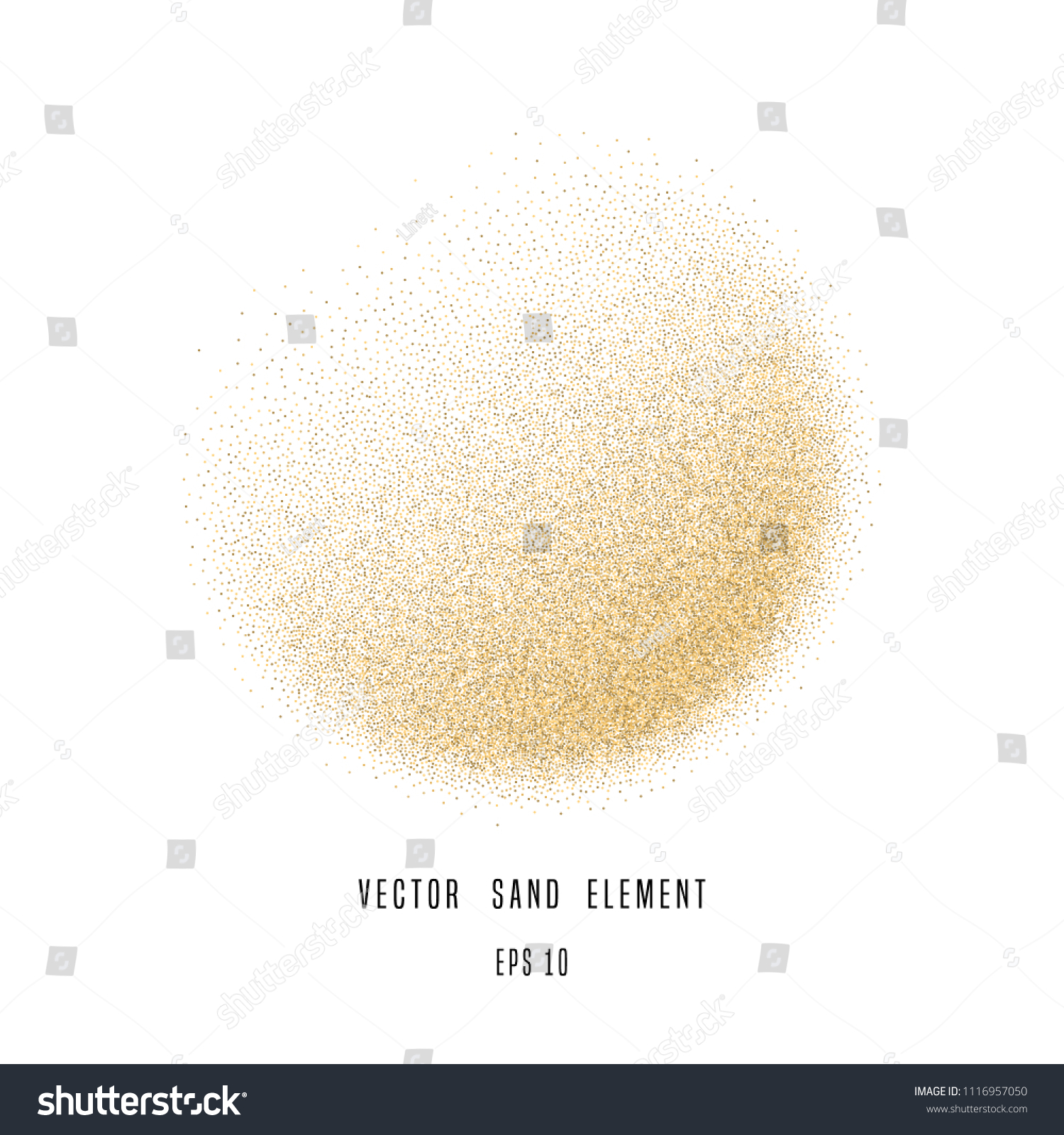 Vector Sand Circle Isolated On White Stock Vector (Royalty Free) 1116957050