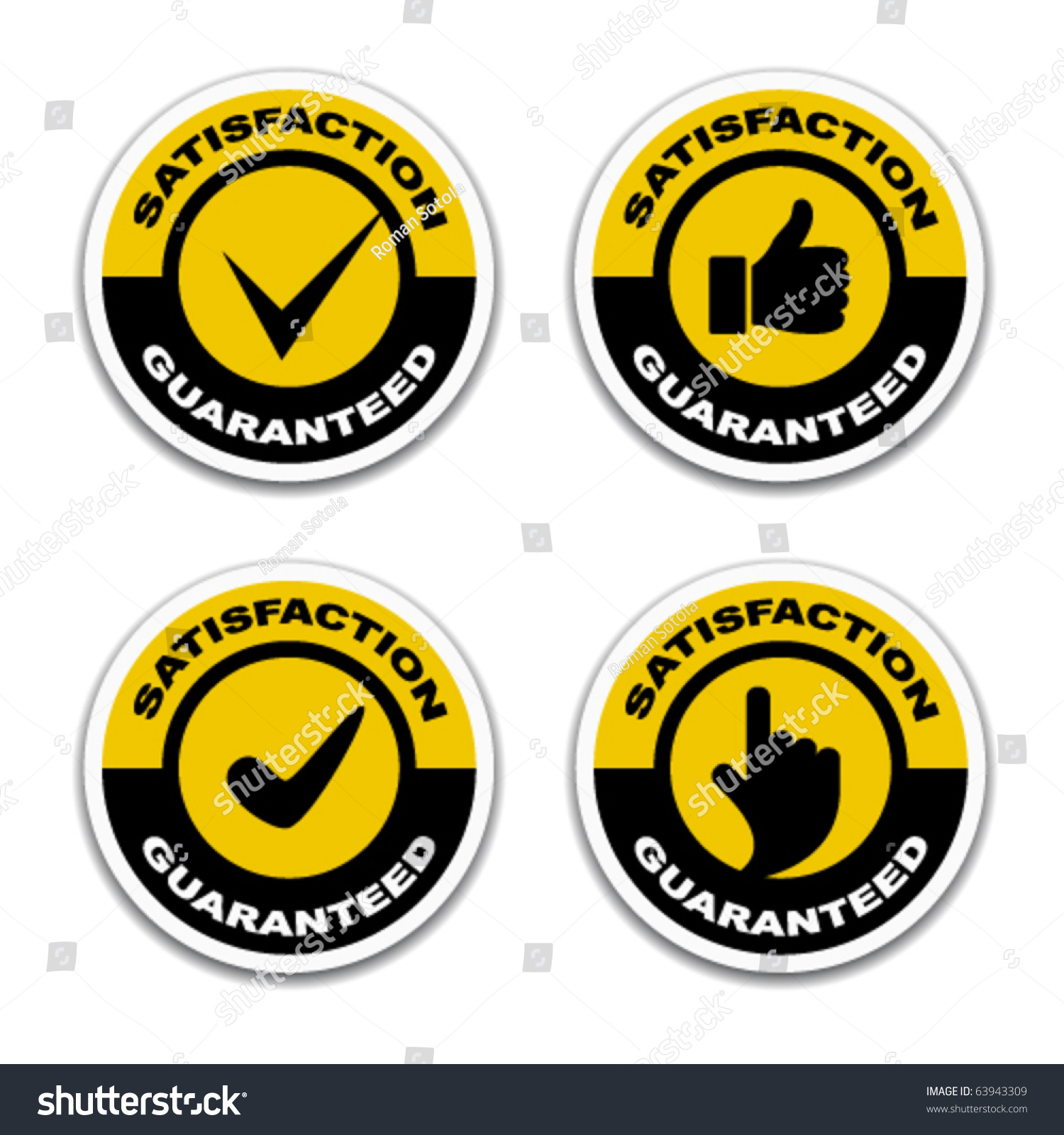 Vector Satisfaction Guaranteed Stickers Stock Vector (Royalty Free ...