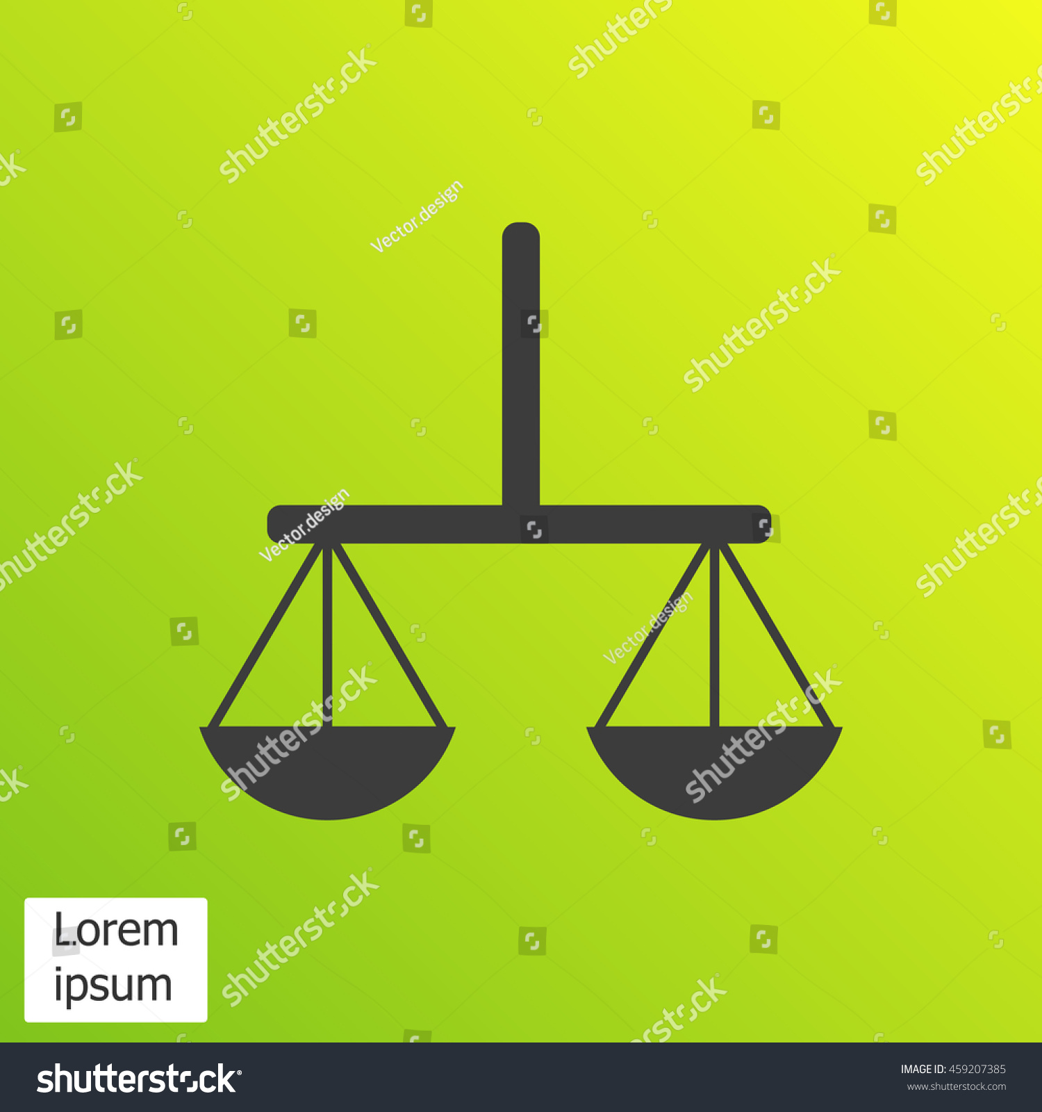 Vector Scales Balance Icon Stock Vector (Royalty Free) 459207385 ...