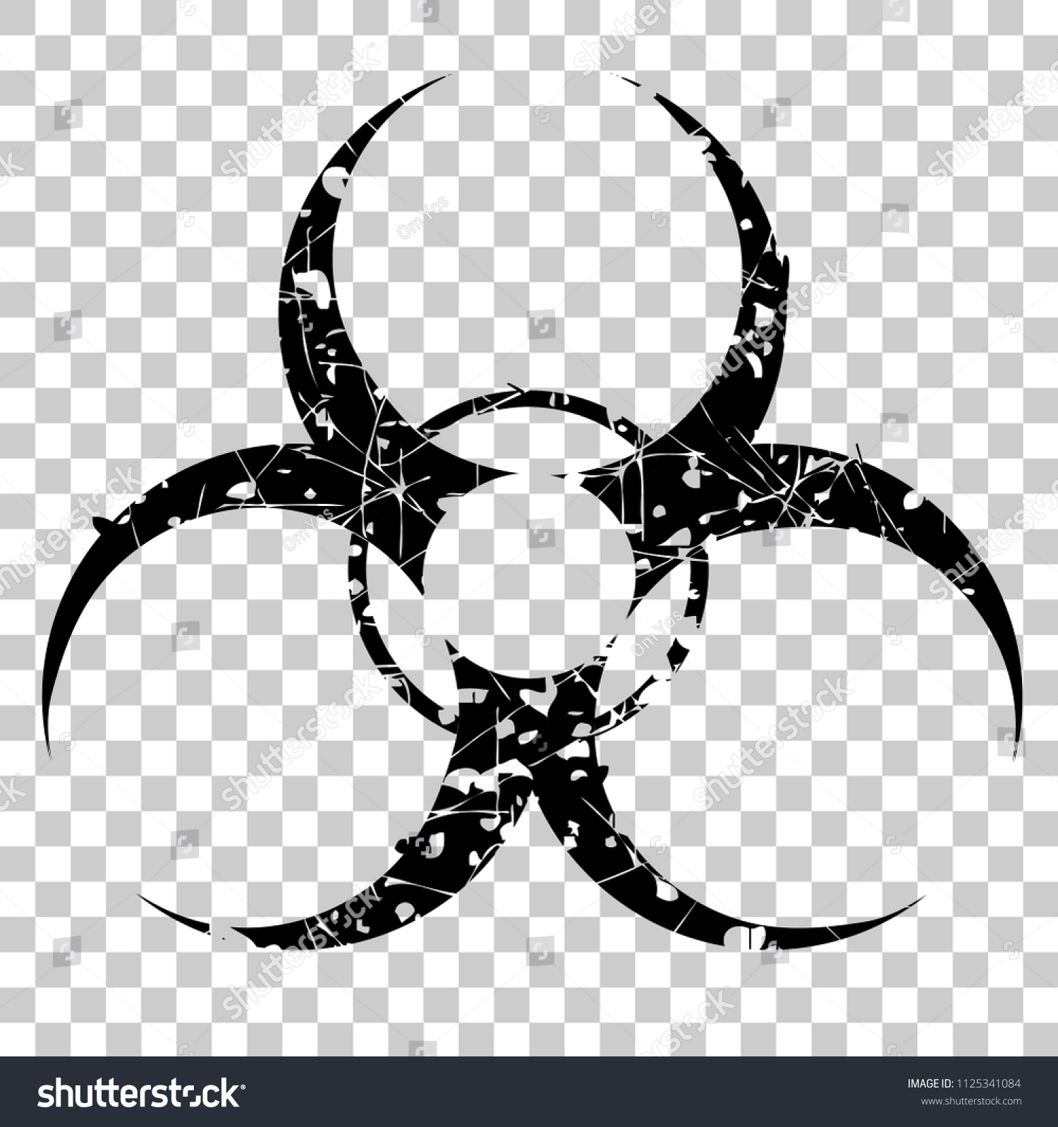 Vector Scratch Radiation Hazard Symbol Sign Stock Vector (Royalty Free ...