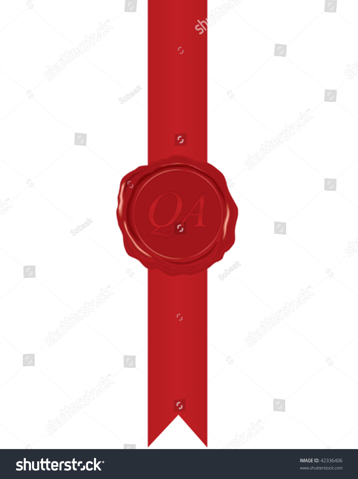 Vector Sealing Wax Ribbon Stock Vector (Royalty Free) 42336406 ...