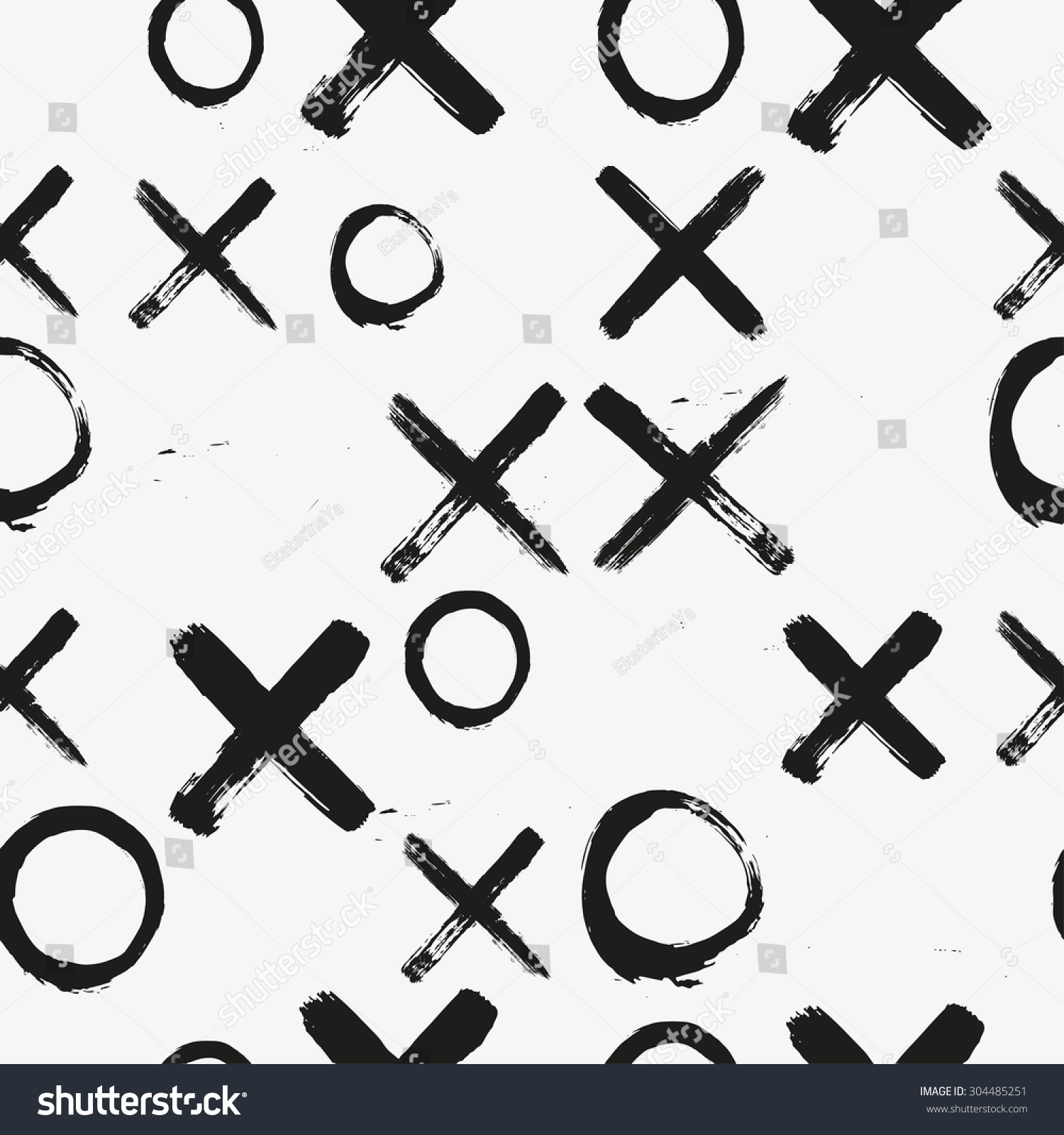 Vector Seamless Abstract Pattern Cross Marks Stock Vector (Royalty Free ...