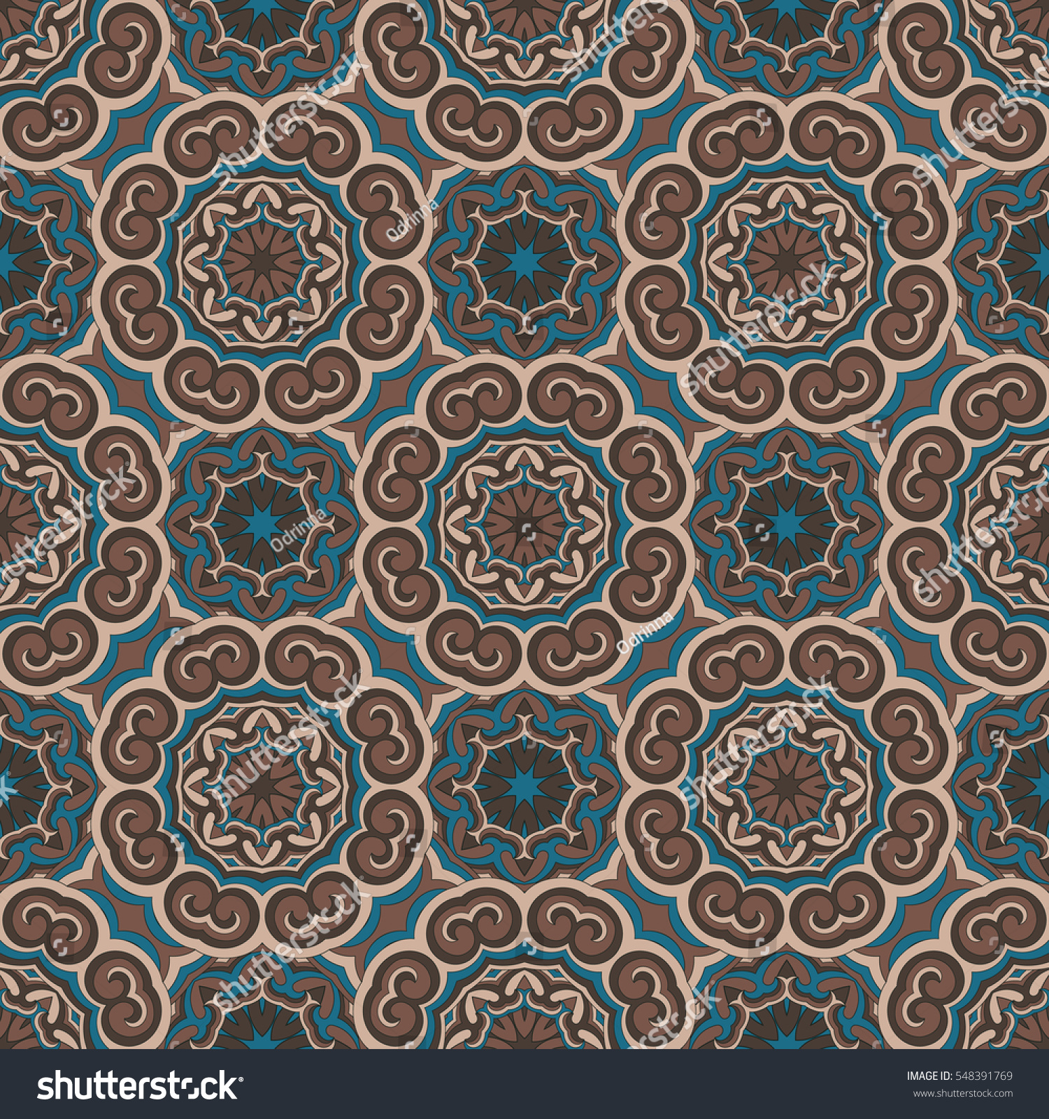 Vector Seamless Background Round Texture Endless Stock Vector (Royalty ...