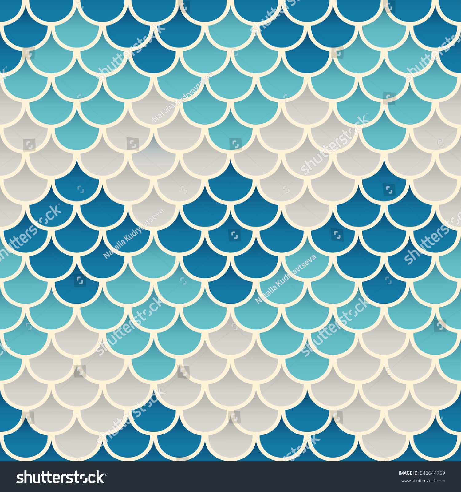 Vector Seamless Background Fish Scales Natural Stock Vector (Royalty ...