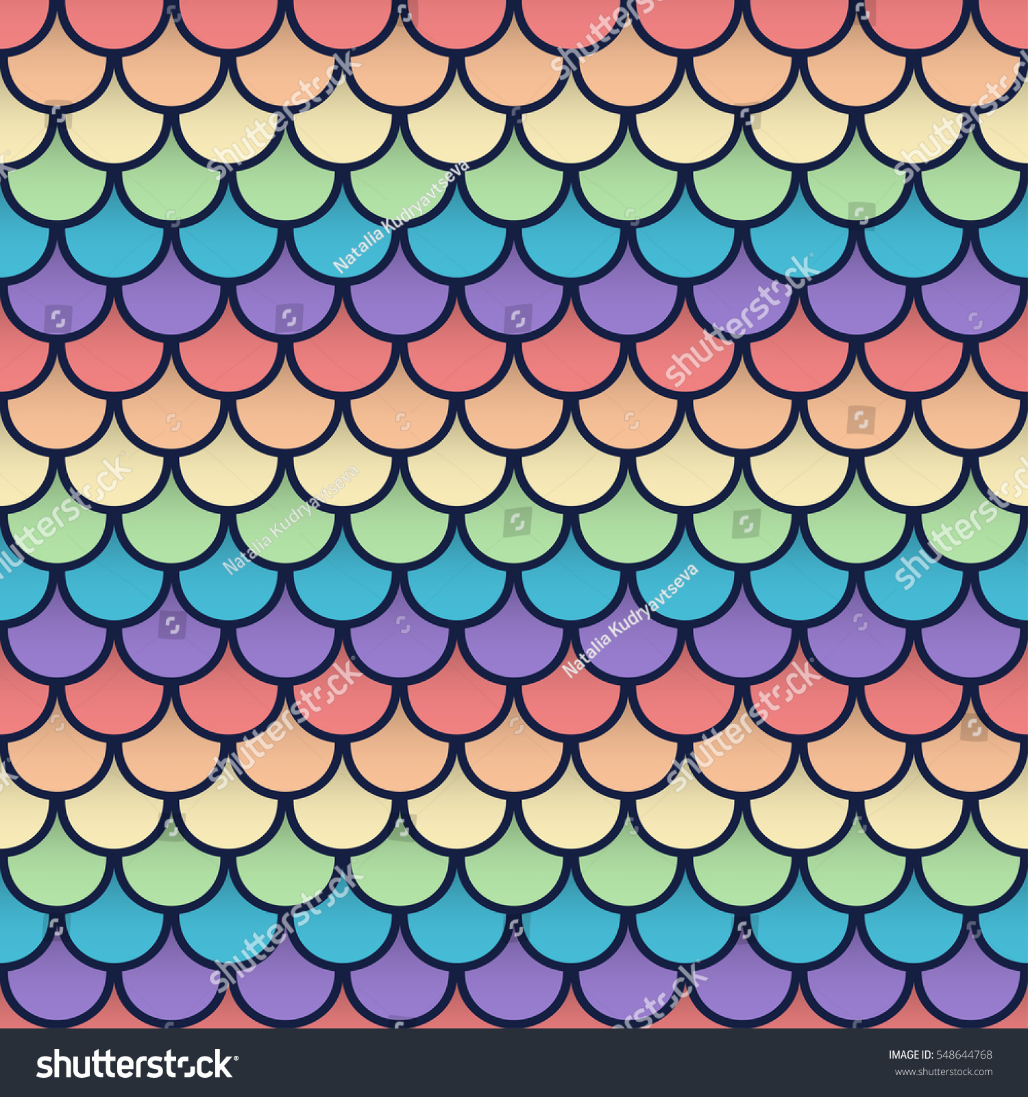 Vector Seamless Background Rainbow Fish Scales: เวกเตอร์สต็อก (ปลอดค่า ...