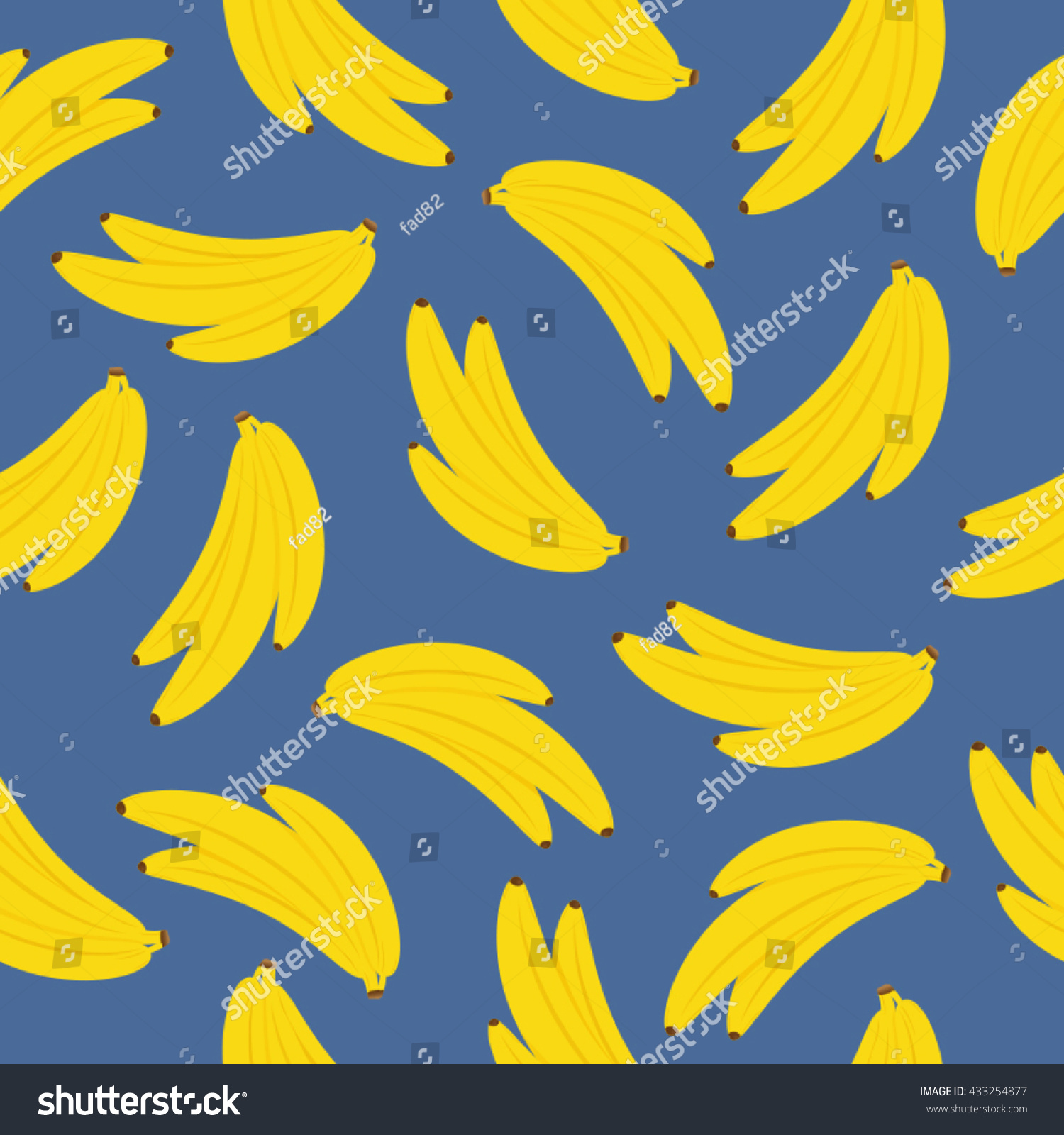 Vector Seamless Banana Pattern Stock Vector (Royalty Free) 433254877 ...