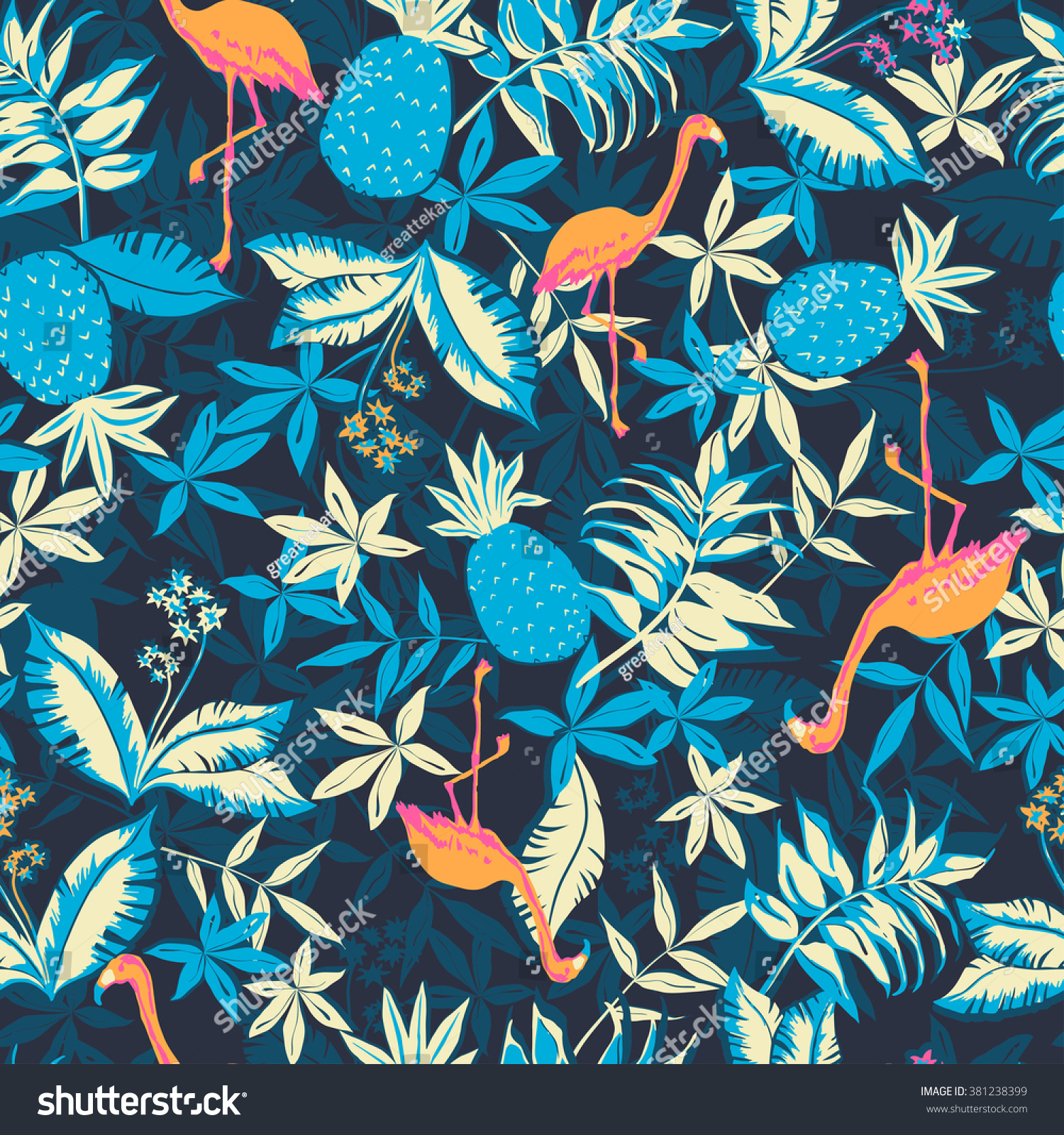 Vector Seamless Beautiful Artistic Graphical Tropical: vector de stock ... Vector Seamless Beautiful Artistic Graphical Tropical: vector de stock ...