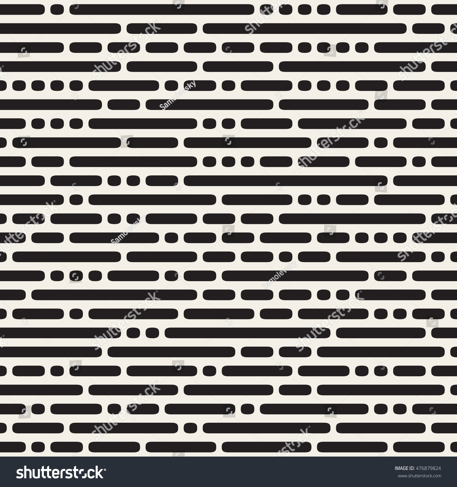 Vector Seamless Black White Irregular Rounded Stock Vector (Royalty ...
