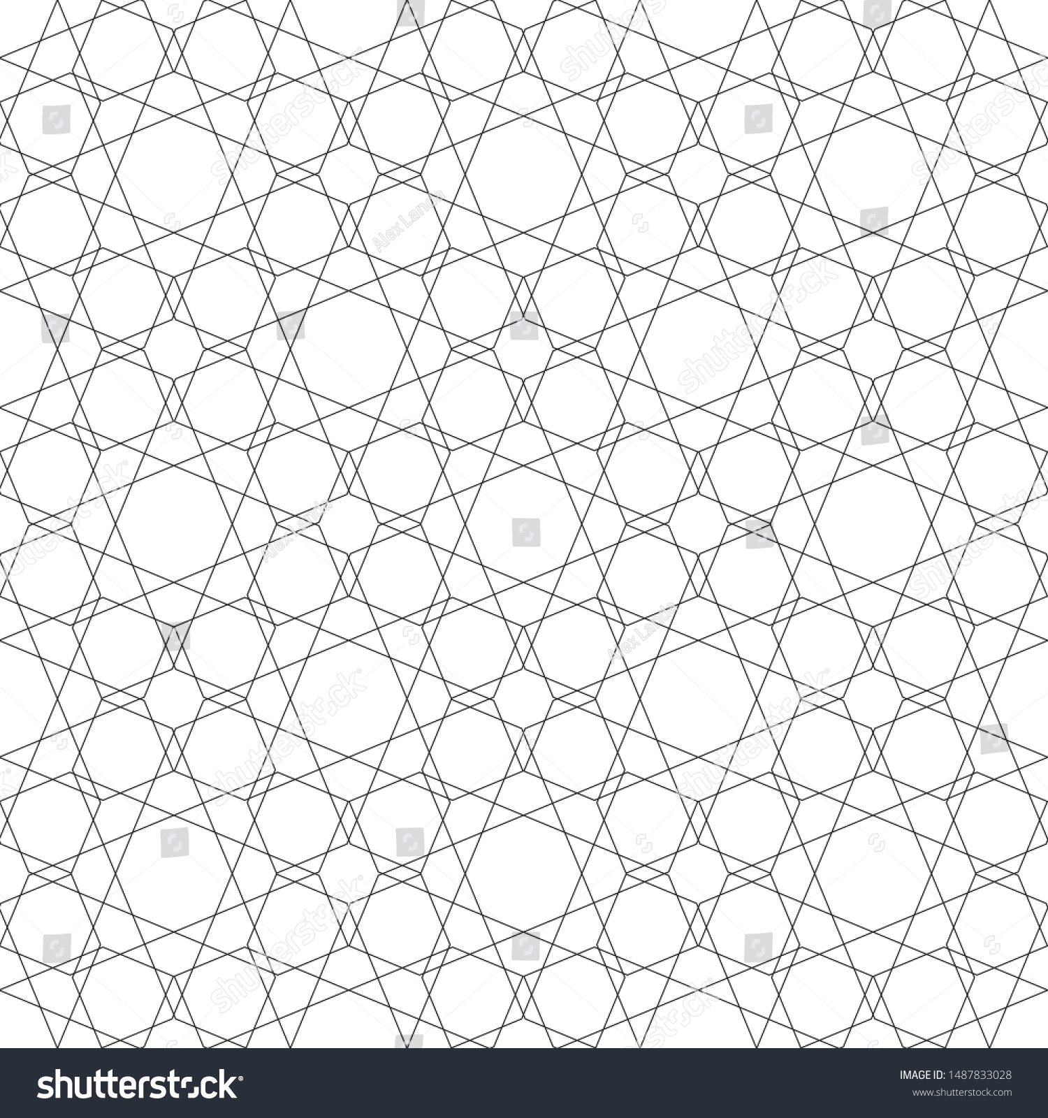 Vector Seamless Black White Lines Pattern Stock Vector (Royalty Free ...
