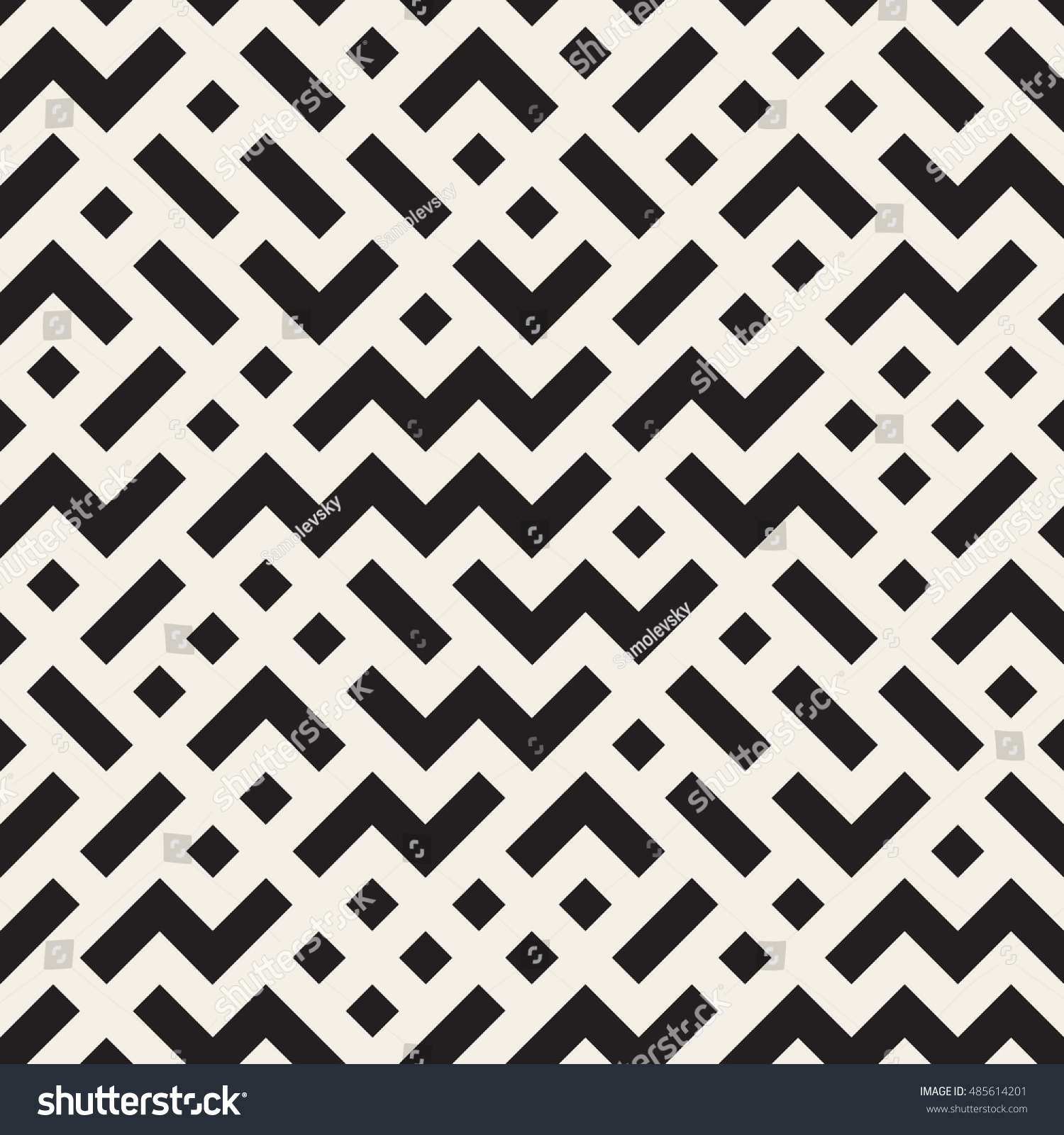 Vector Seamless Black White Random Shapes Stock Vector (Royalty Free ...