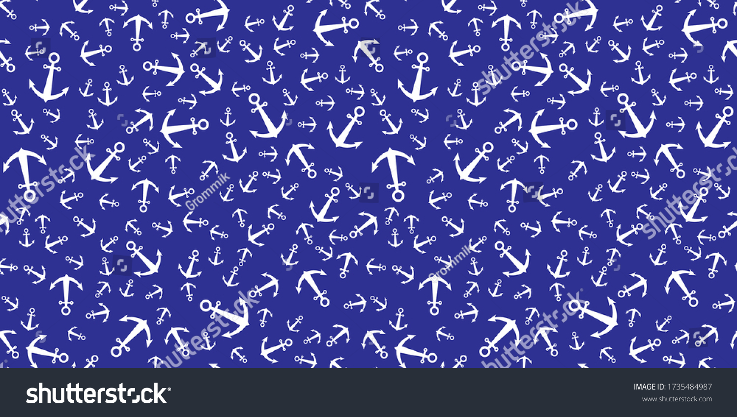 Vector Seamless Editable Background Anchor Texture Stock Vector ...