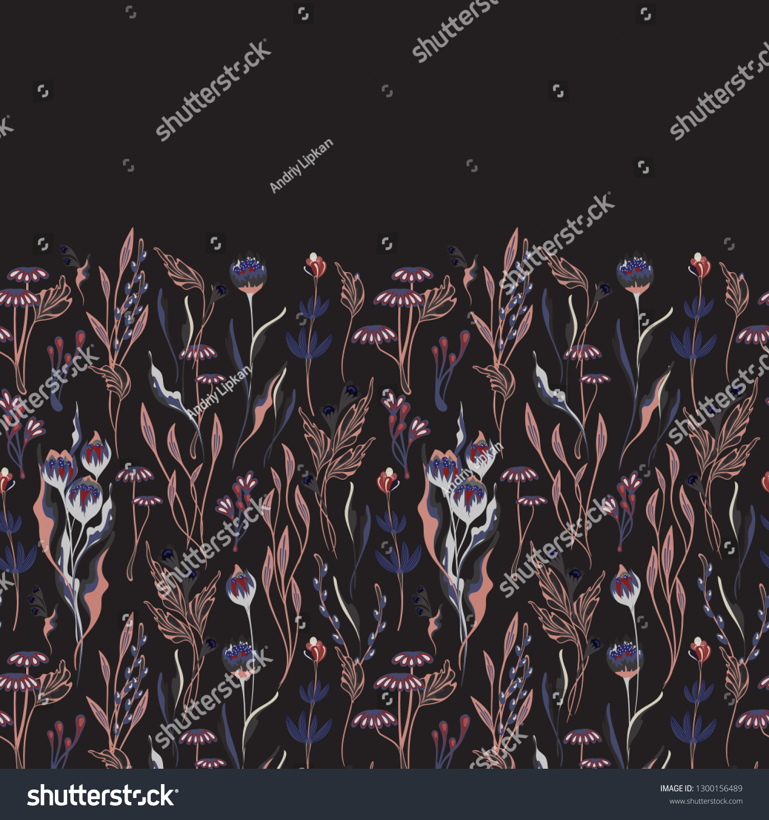Vector Seamless Floral Border Herbs Wild Stock Vector (Royalty Free ... Vector Seamless Floral Border Herbs Wild Stock Vector (Royalty Free ...
