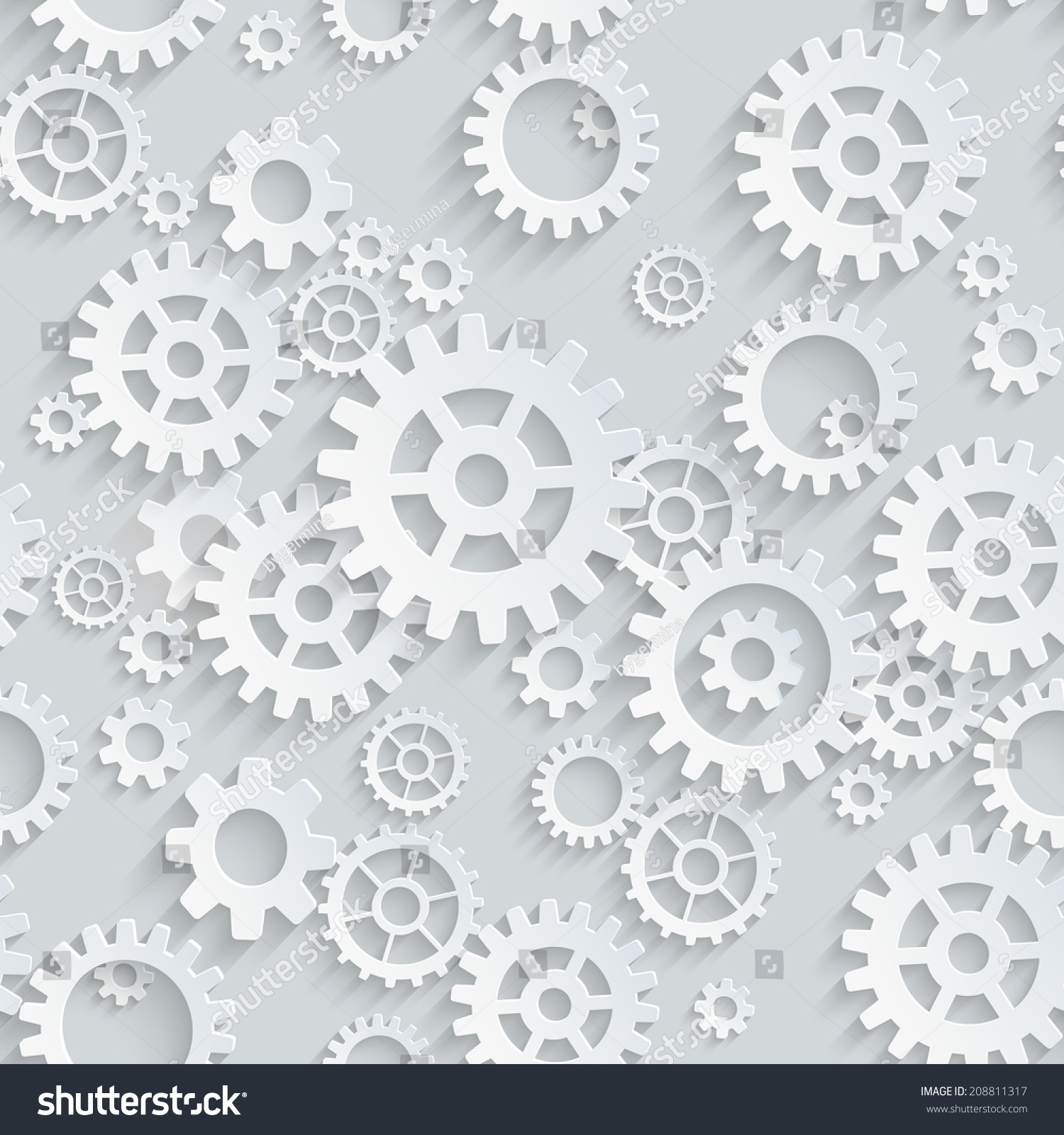 Vector Seamless Gears 3d Mechanical Background: vector de stock (libre ...