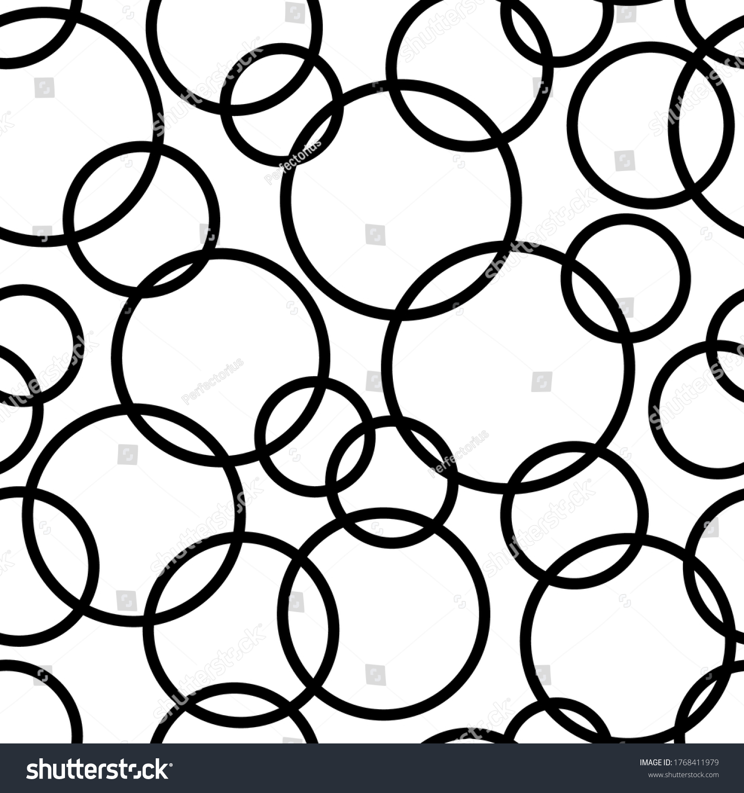Vector Seamless Geometric Pattern Bubbles Simple Stock Vector (Royalty ...