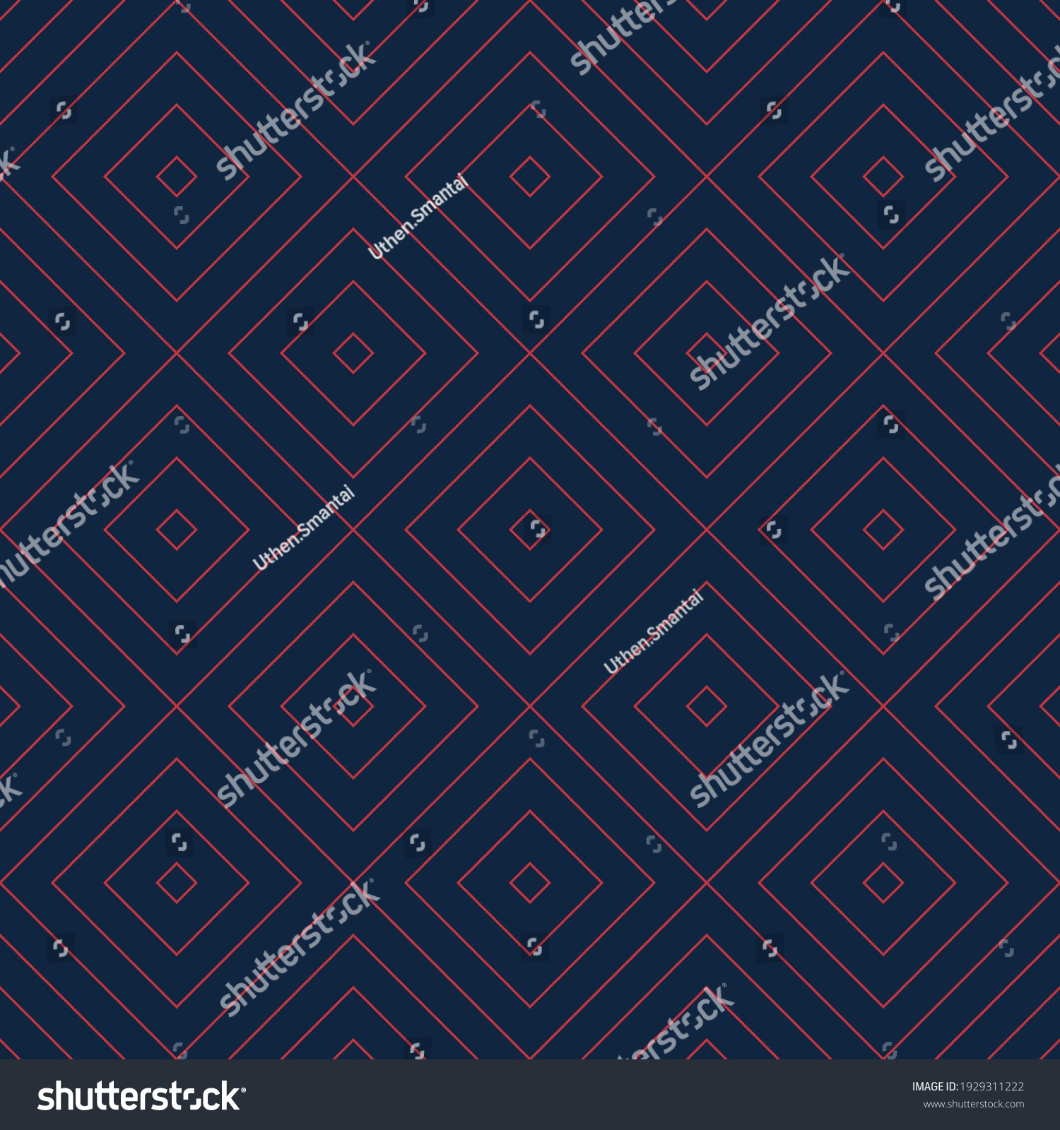 Vector Seamless Geometric Pattern Red Linear Stock Vector (Royalty Free ...