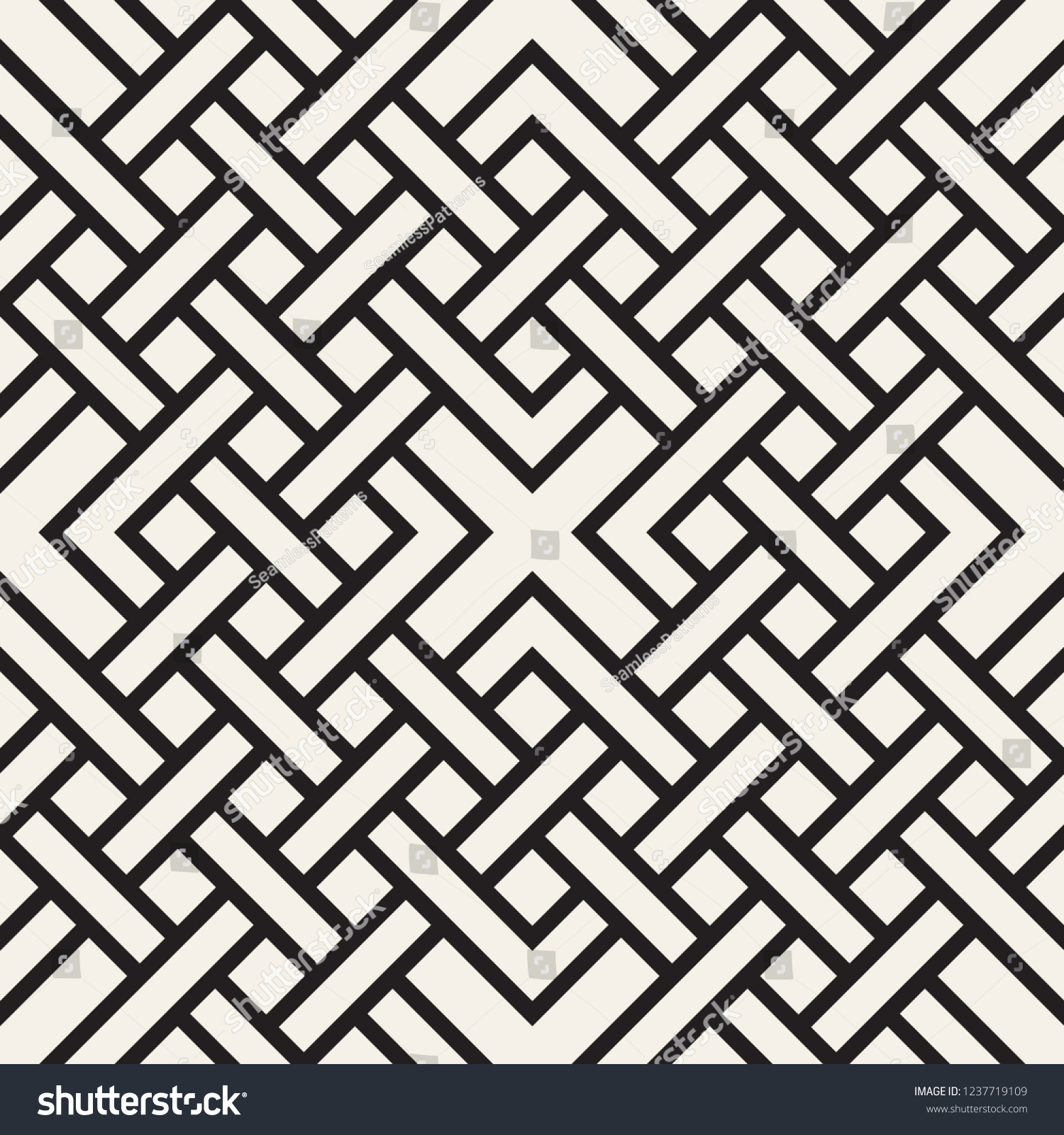 Vector Seamless Interlacing Lines Pattern Modern Stock Vector (Royalty ...