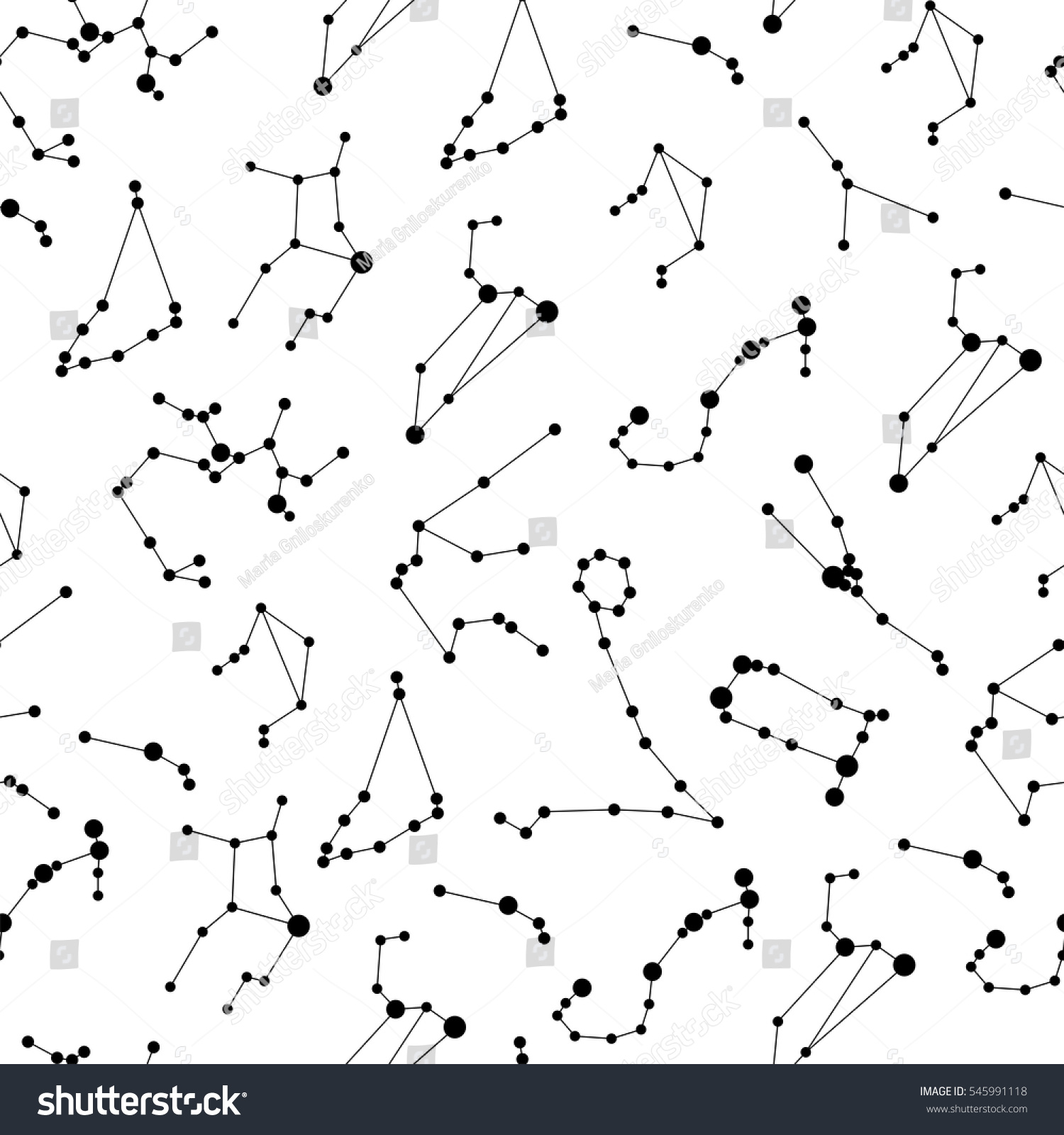 Vector Seamless Pattern Decoration Design Astronomy Stock Vector ...