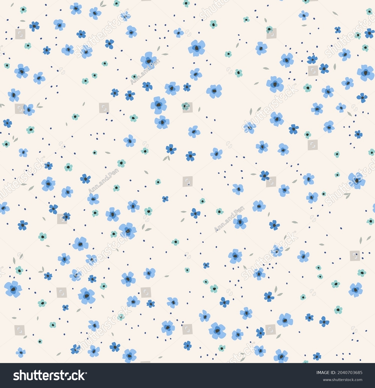 Vector Seamless Pattern Pretty Pattern Small Stock Vector (Royalty Free ...