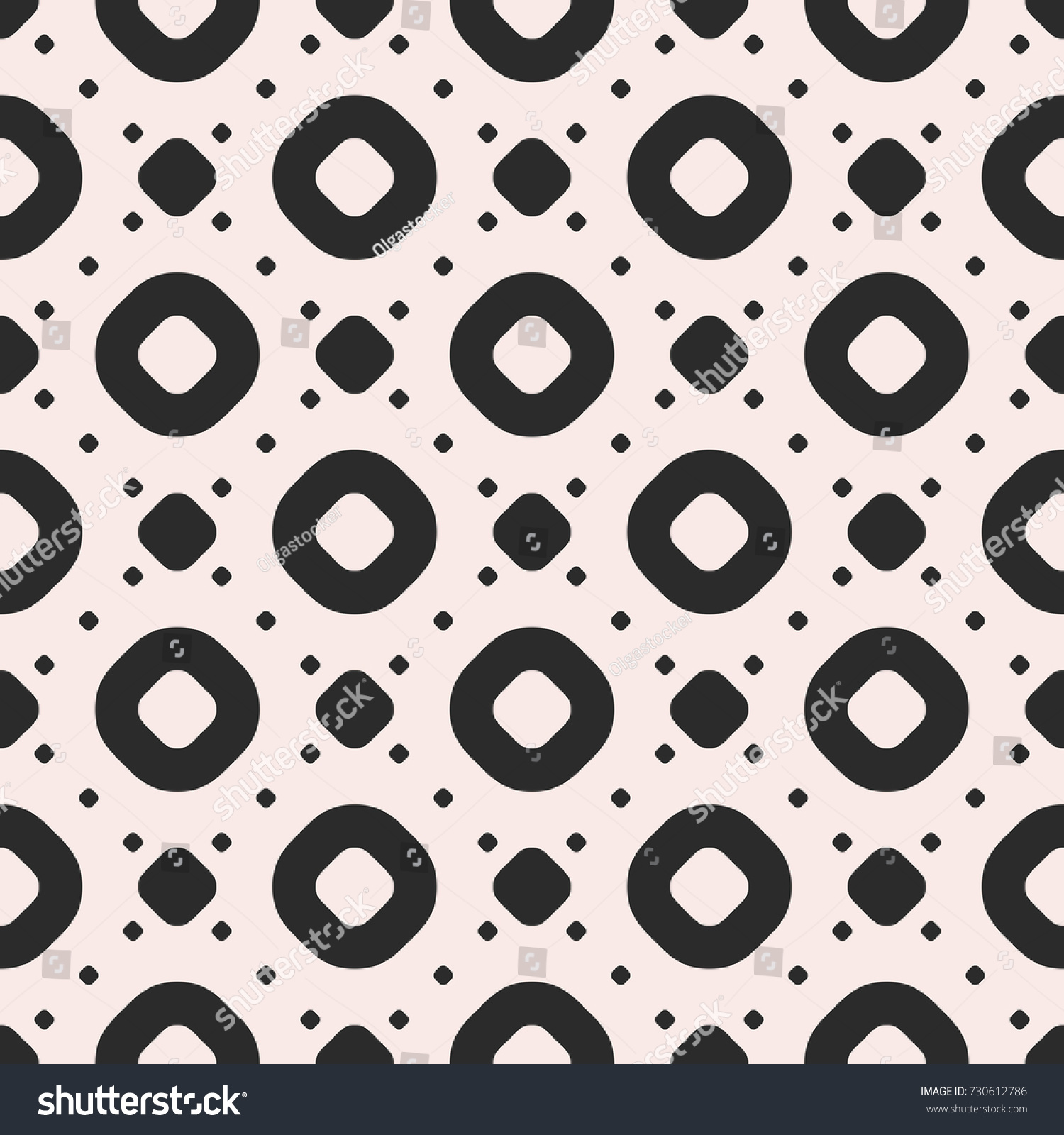 Vector Seamless Pattern Circles Rings Dots Stock Vector (Royalty Free ...