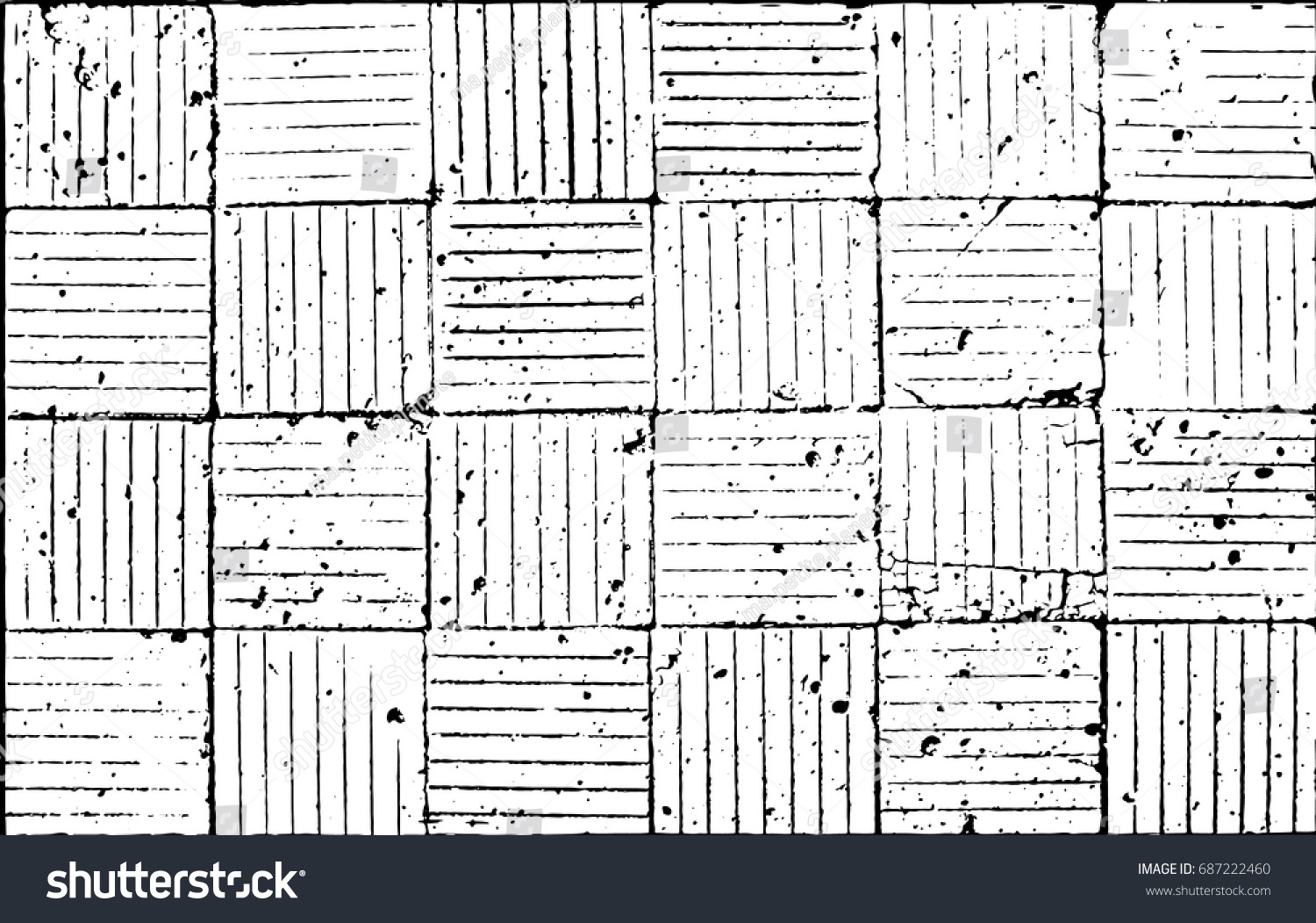 Vector Seamless Pattern Old Tile Texture Stock Vector (Royalty Free ...