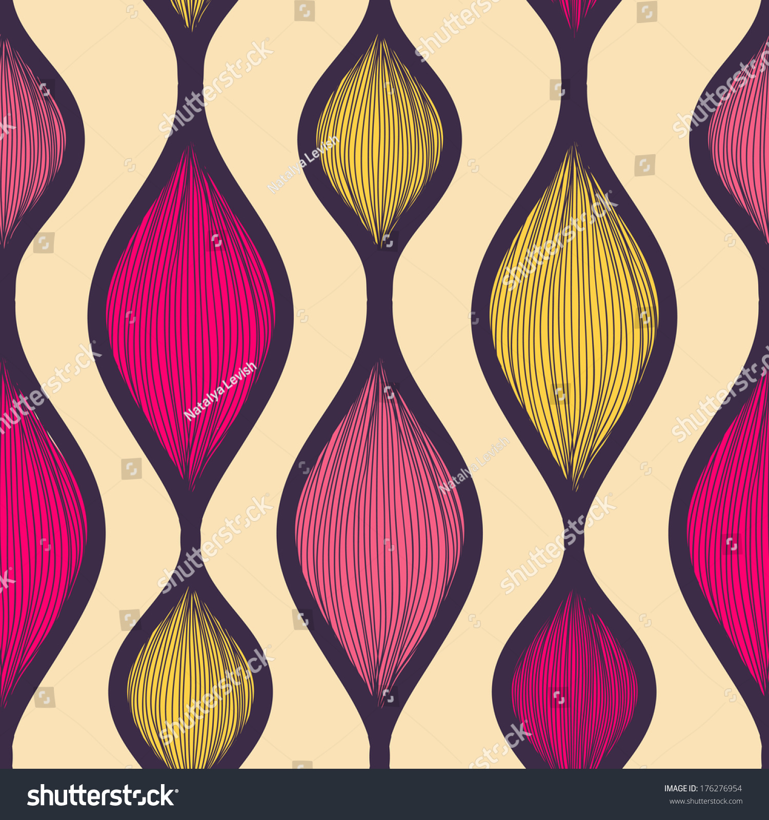 Vector Seamless Simple Pattern Curtain Design Stock Vector (Royalty ...