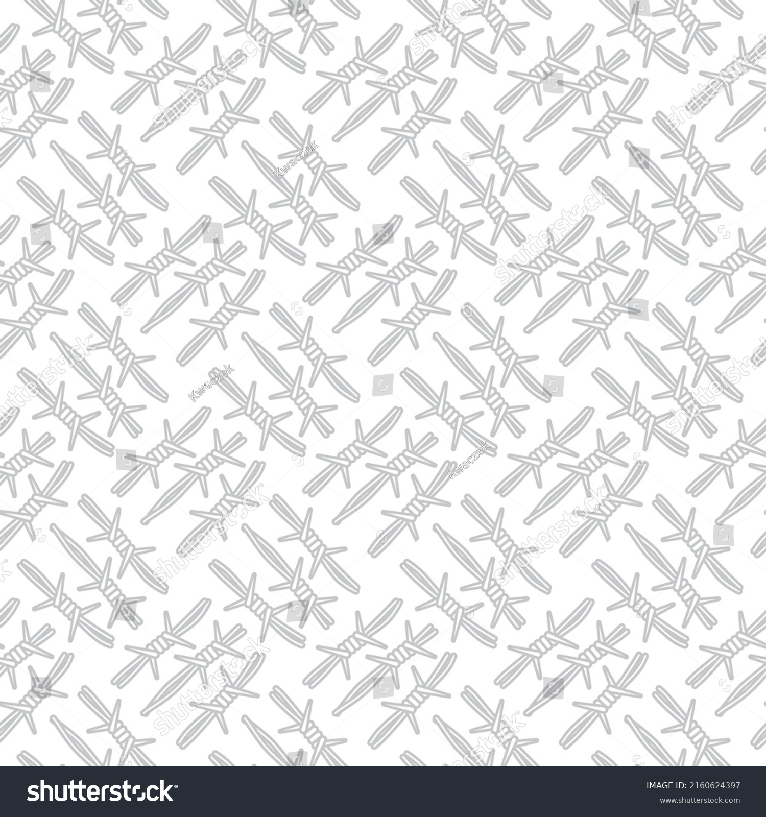 Vector Seamless Texture Barbed Wire Isolated Stock Vector (Royalty Free ...
