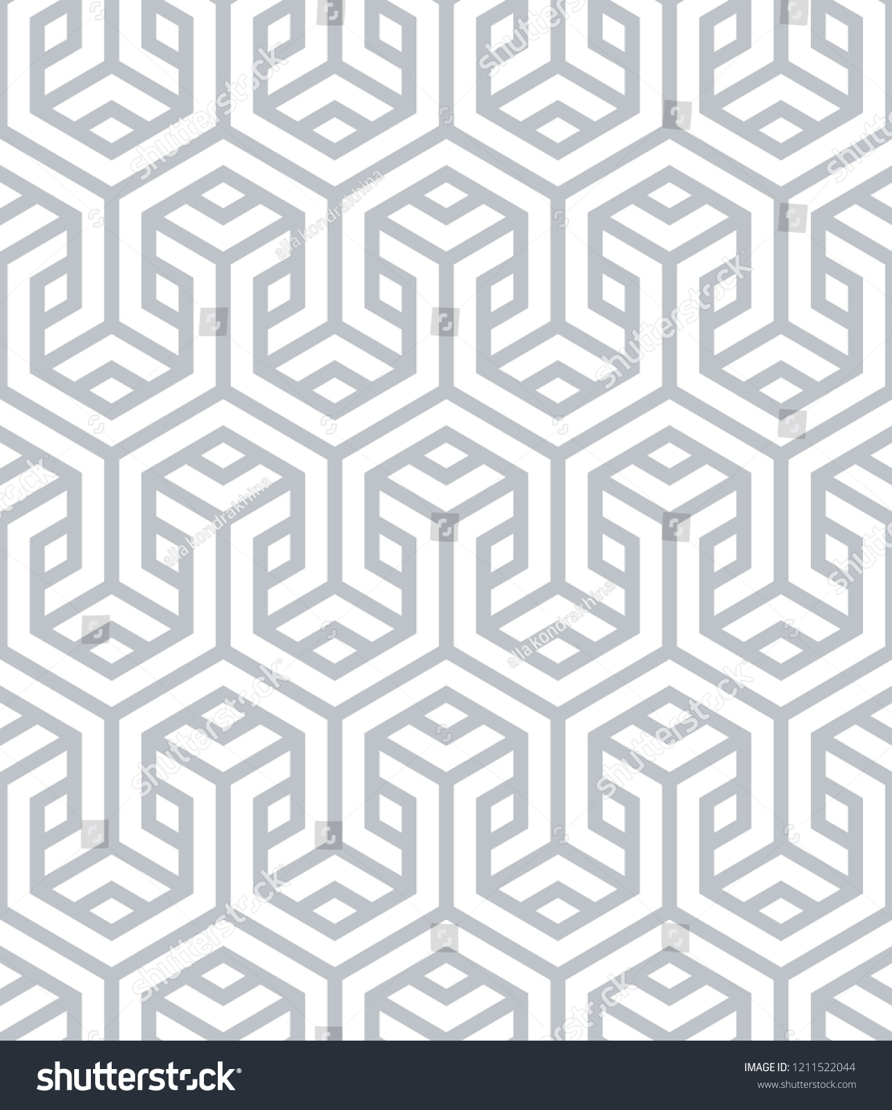 Vector Seamless Texture Modern Geometric Background Stock Vector (Royalty Free) 1211522044