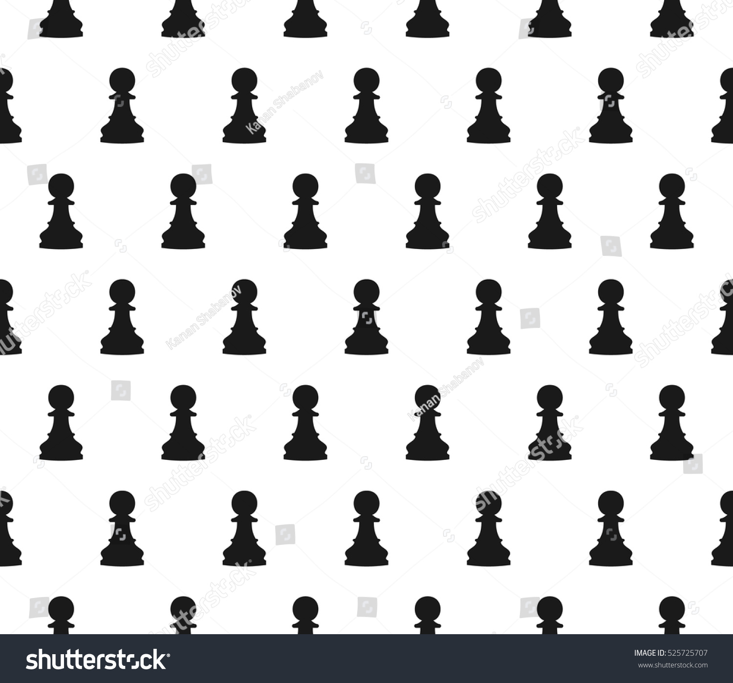 Vector Seamless Texture Chess Piecesflat Design Stock Vector (Royalty ...