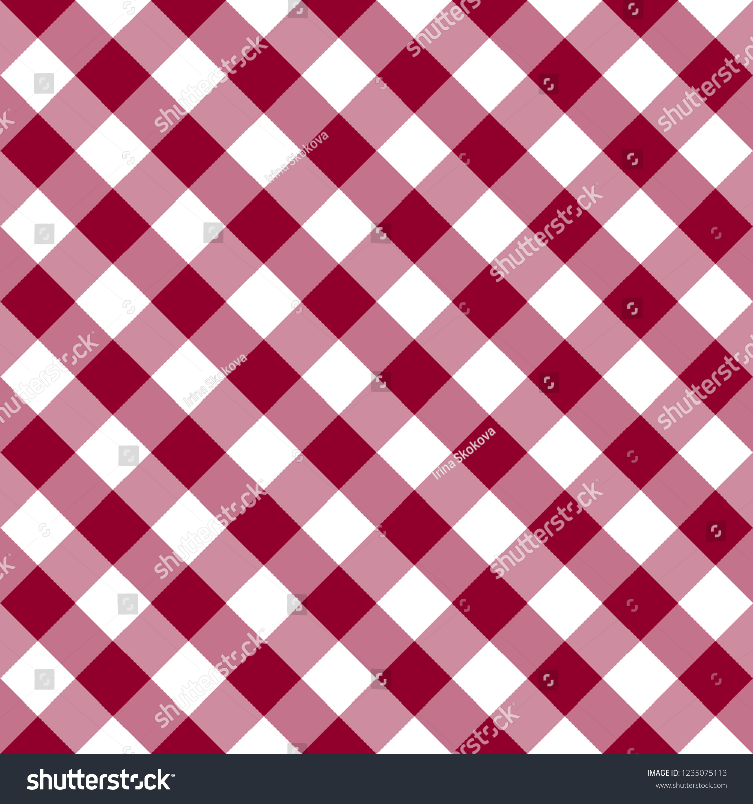 Vector Seamless Texture Vichy Cage Stock Vector (Royalty Free) 1235075113
