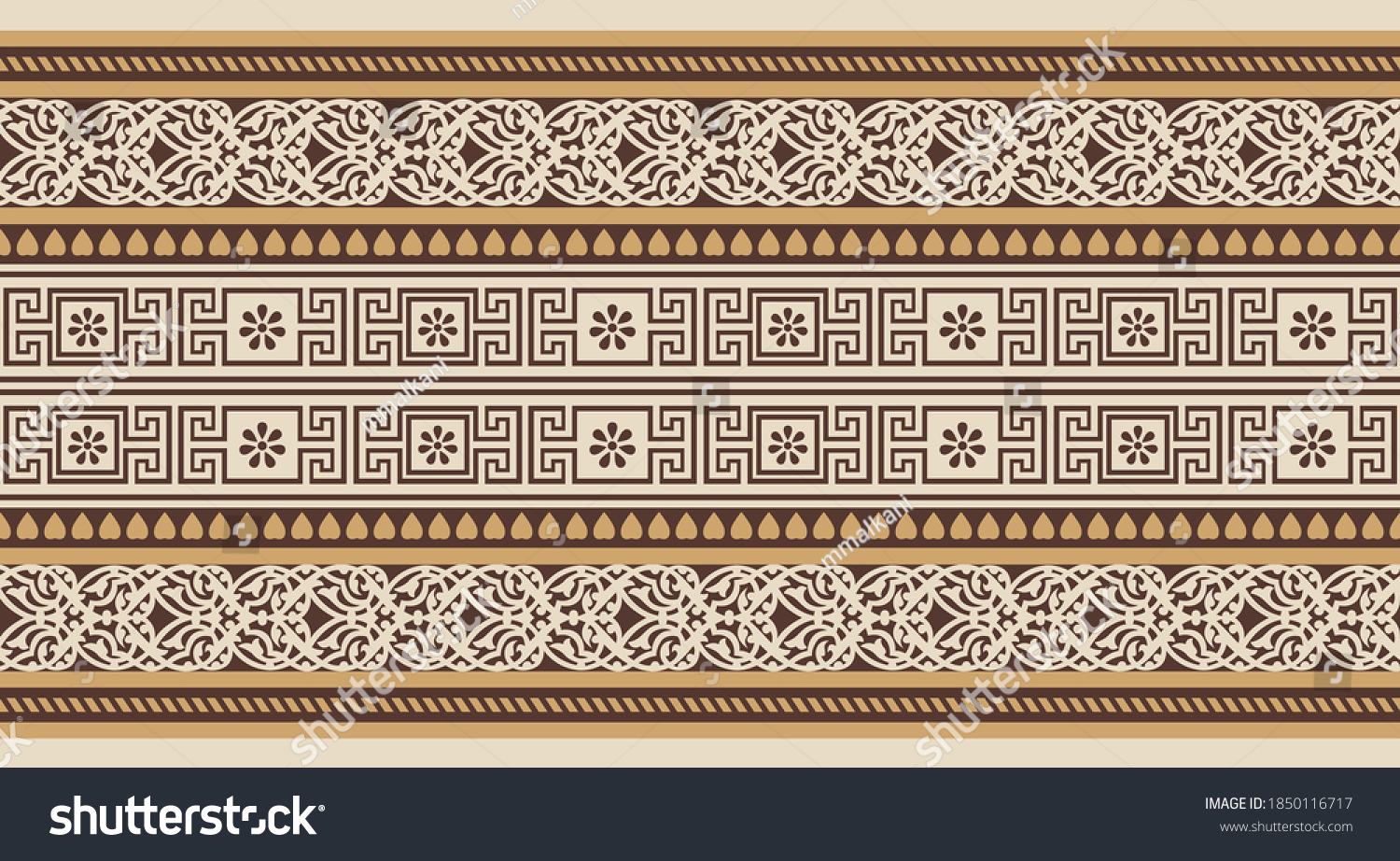 Vector Seamless Tribal Border Design Stock Vector (Royalty Free ...