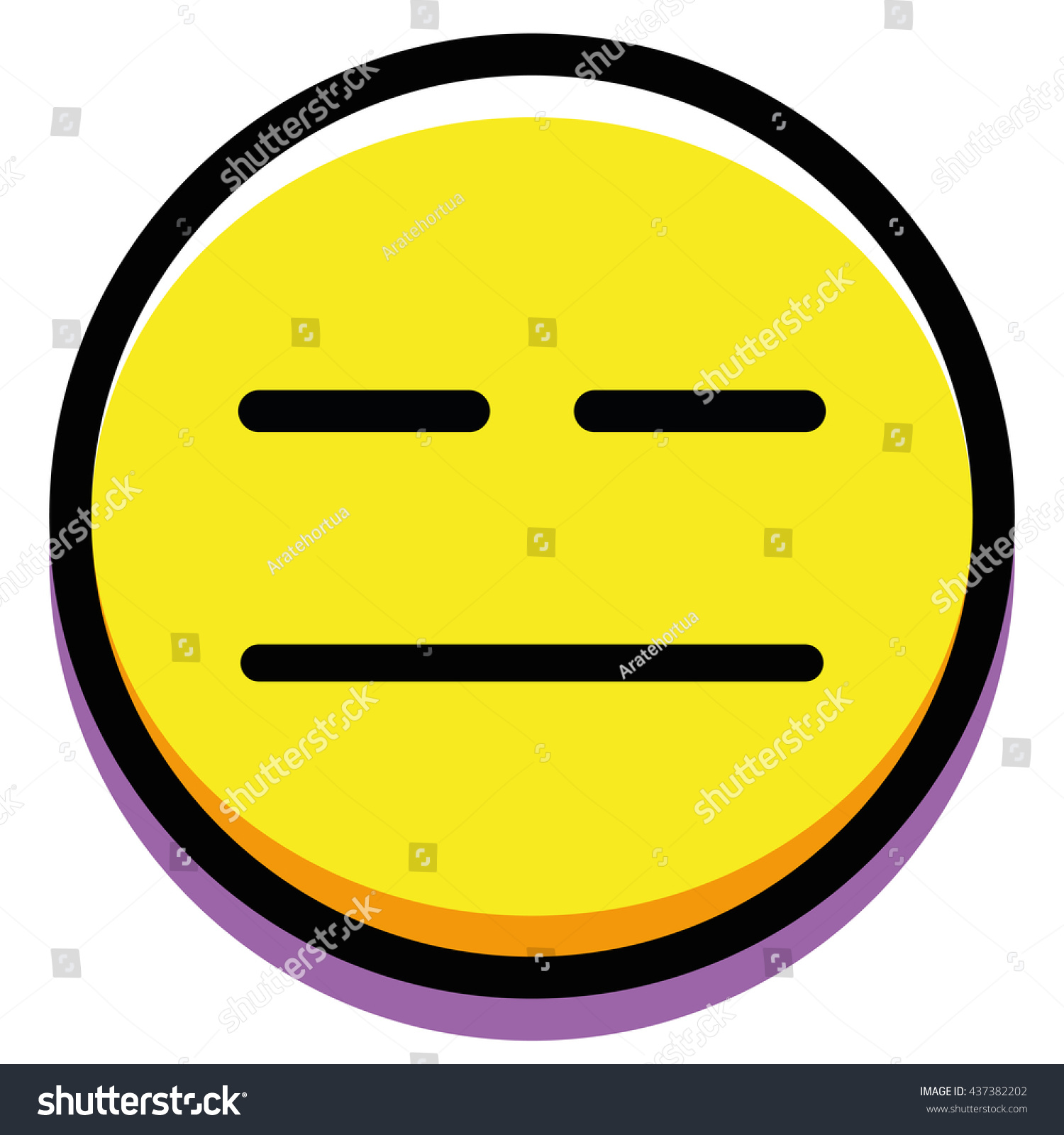 Vector Serious Face Isolated On White: vector de stock (libre de ...