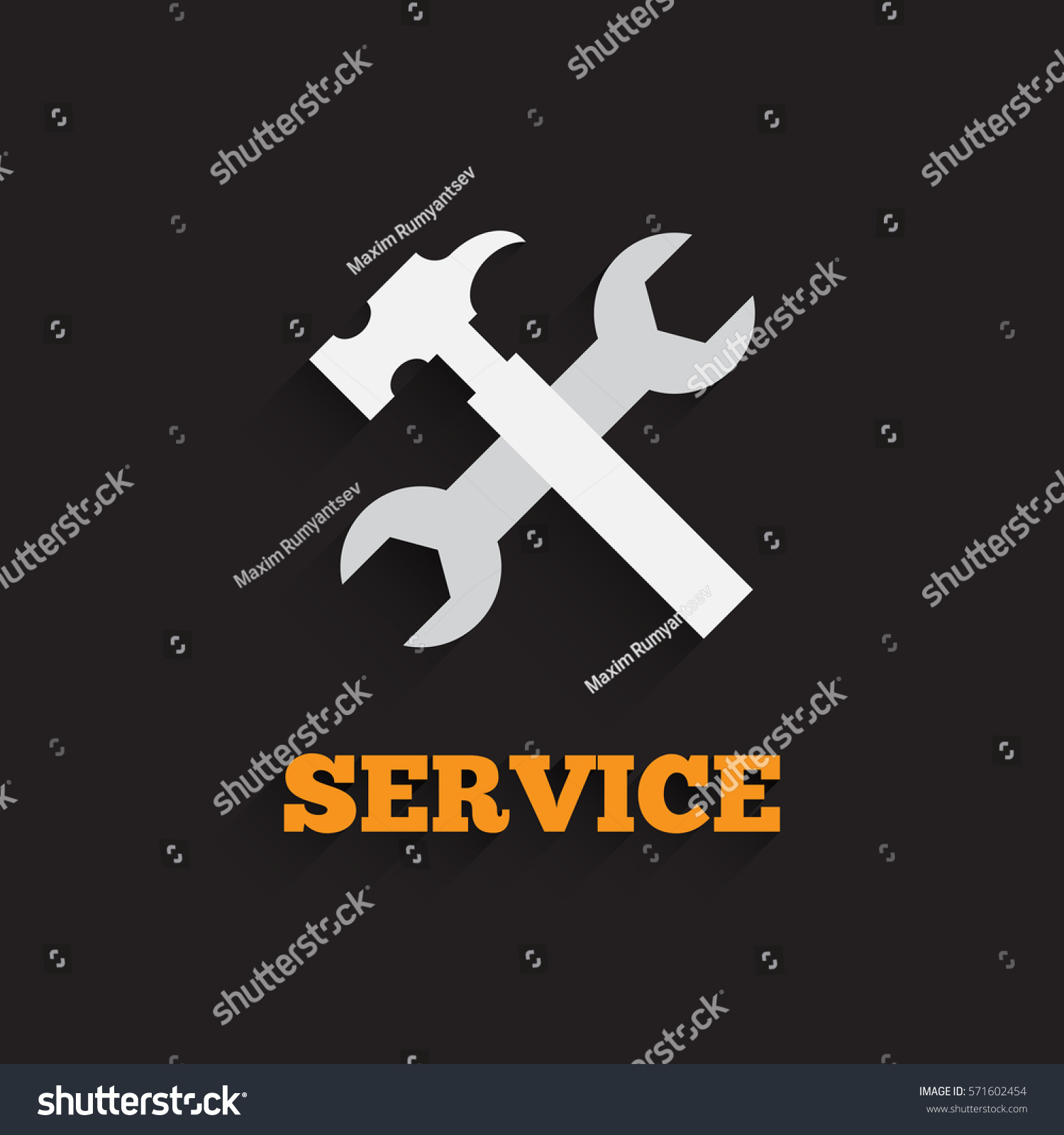 Vector Service Icon Service Background Stock Vector (Royalty Free ...