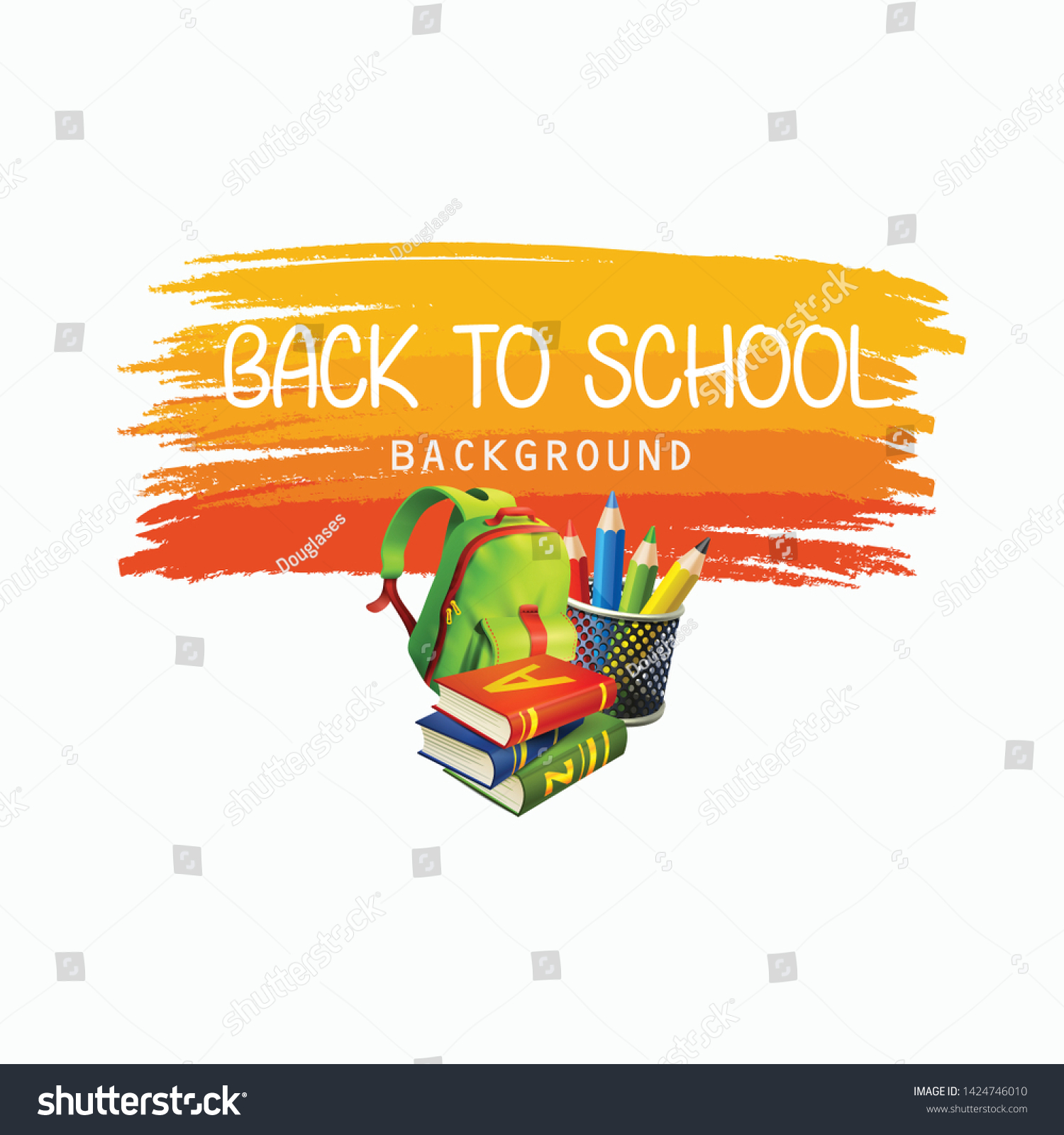 Vector Set Back School Cover Stock Vector (Royalty Free) 1424746010 ...