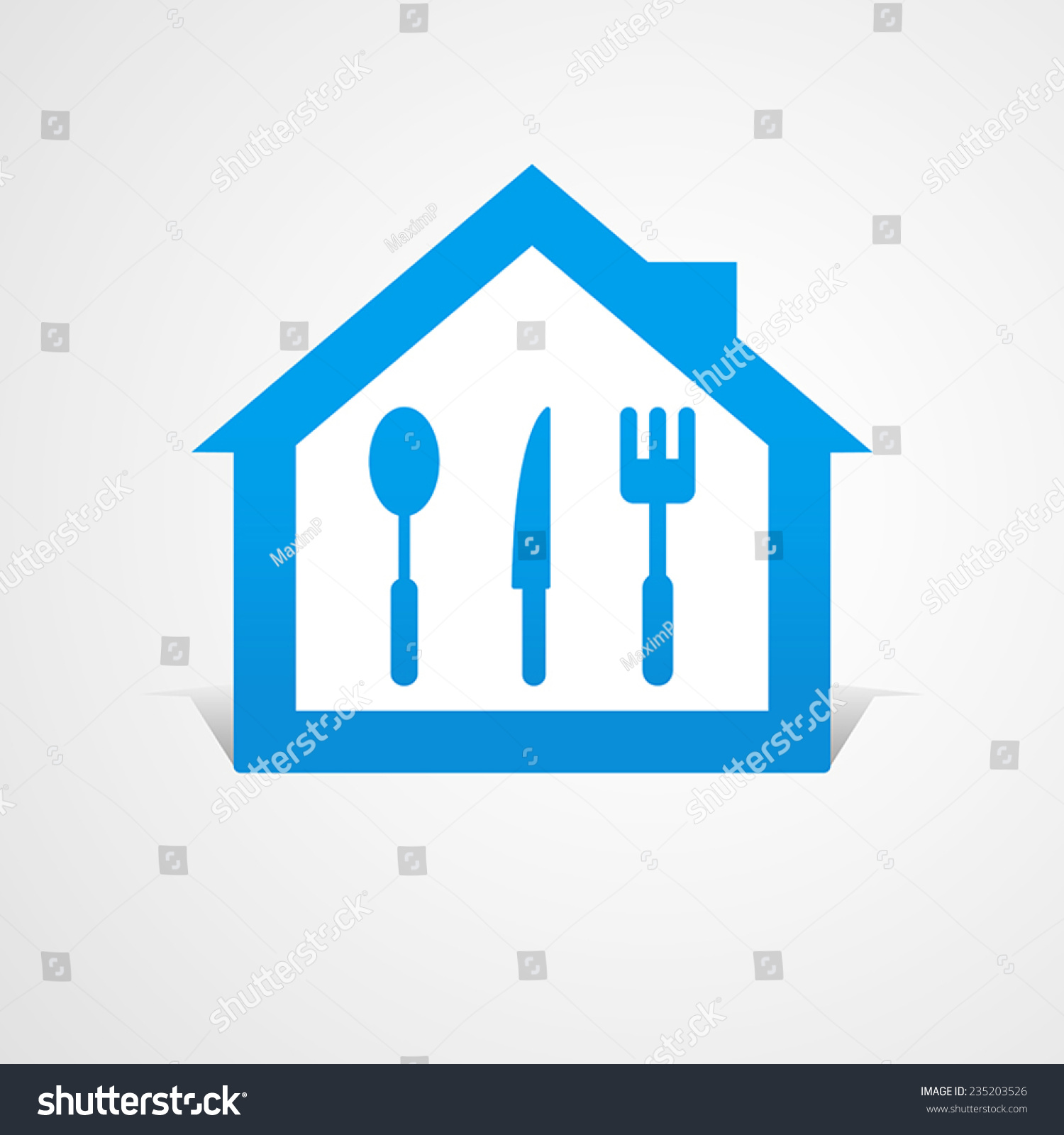 Vector Set Kitchen Icon Logo House Stock Vector (Royalty Free ...