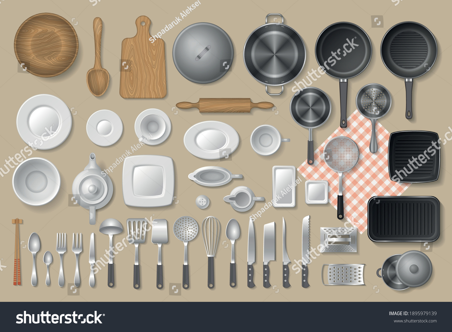 46,350 Kitchen utensils view above Images, Stock Photos & Vectors ...