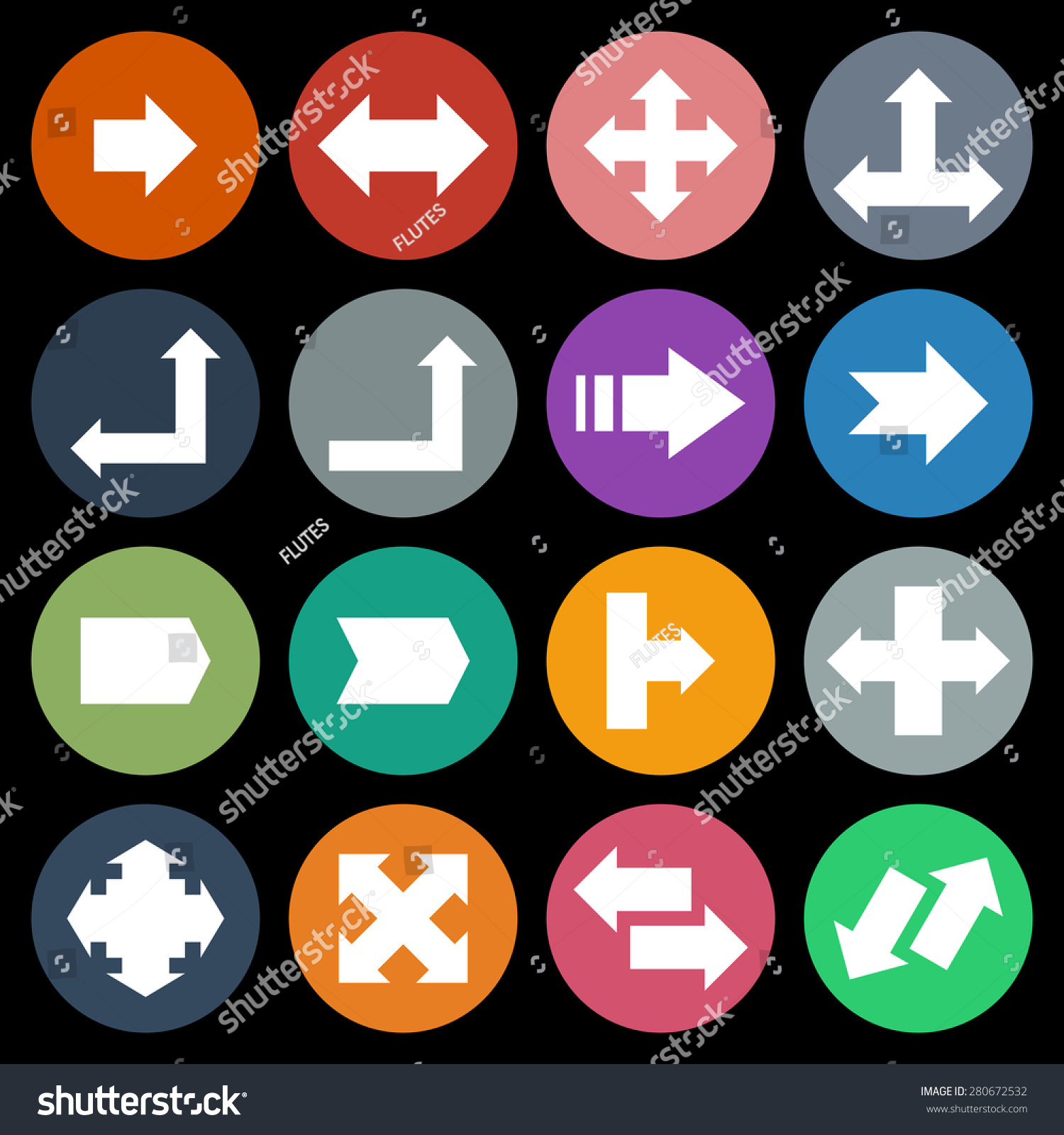 Vector Set Arrows Eps10 Stock Vector (Royalty Free) 280672532 ...