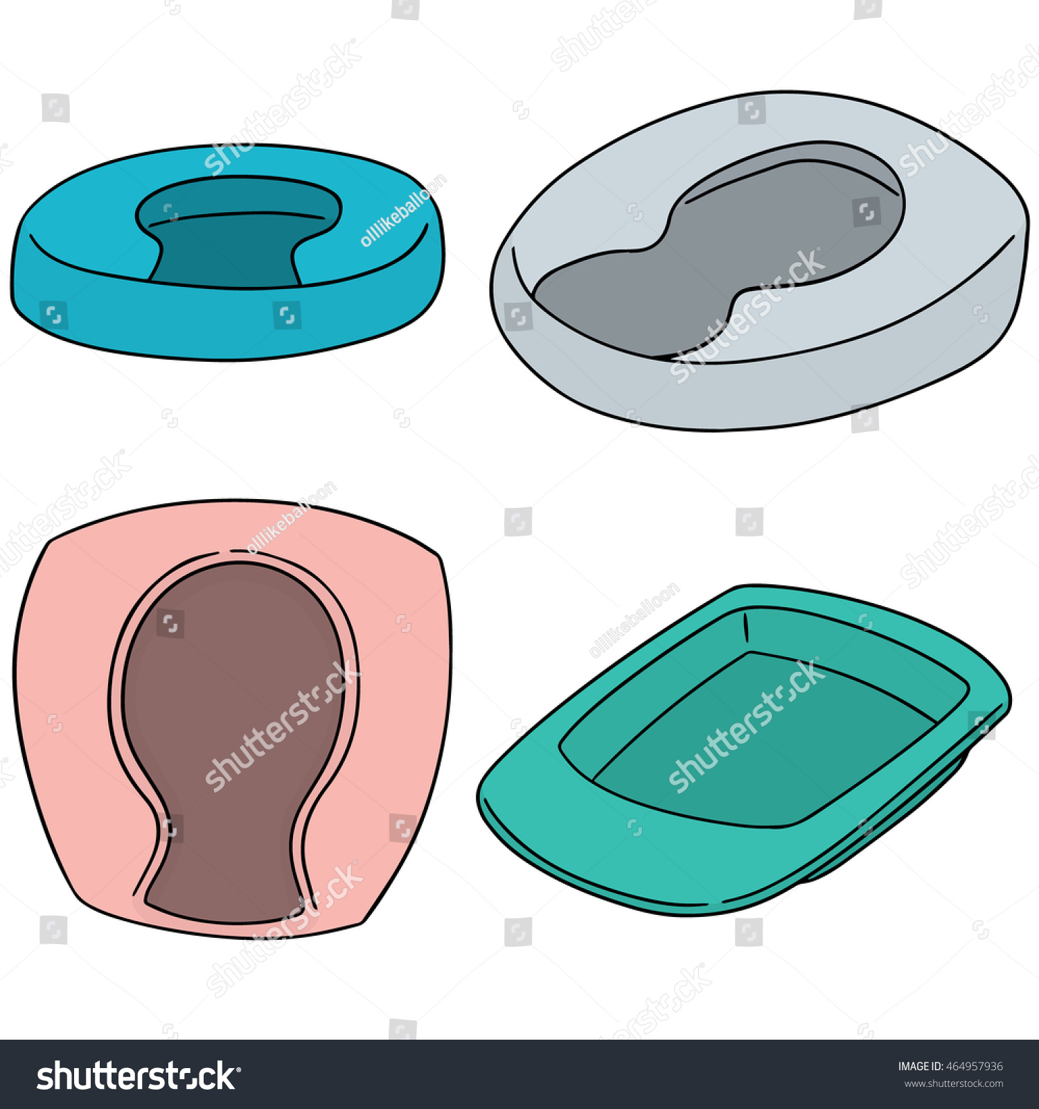 Vector Set Bedpan Stock Vector (Royalty Free) 464957936 | Shutterstock