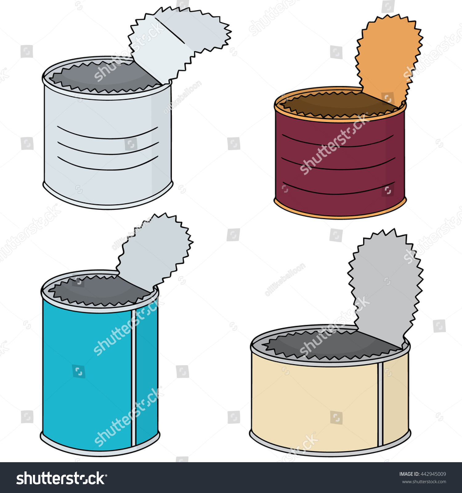 Vector Set Can Stock Vector (Royalty Free) 442945009 | Shutterstock