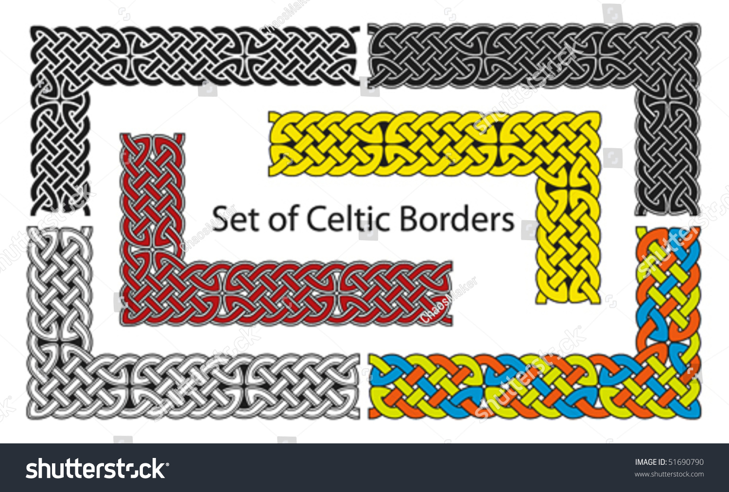 Vector Set Celtic Style Borders Stock Vector (Royalty Free) 51690790 ...