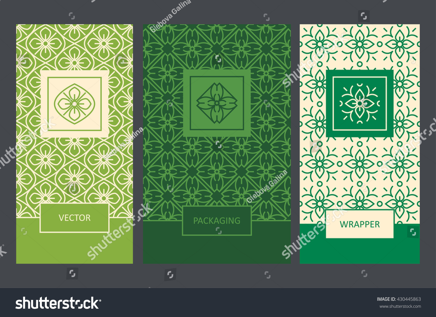 Vektor Stok Vector Set Design Elements Borders Frames Tanpa Royalti 430445863 Shutterstock