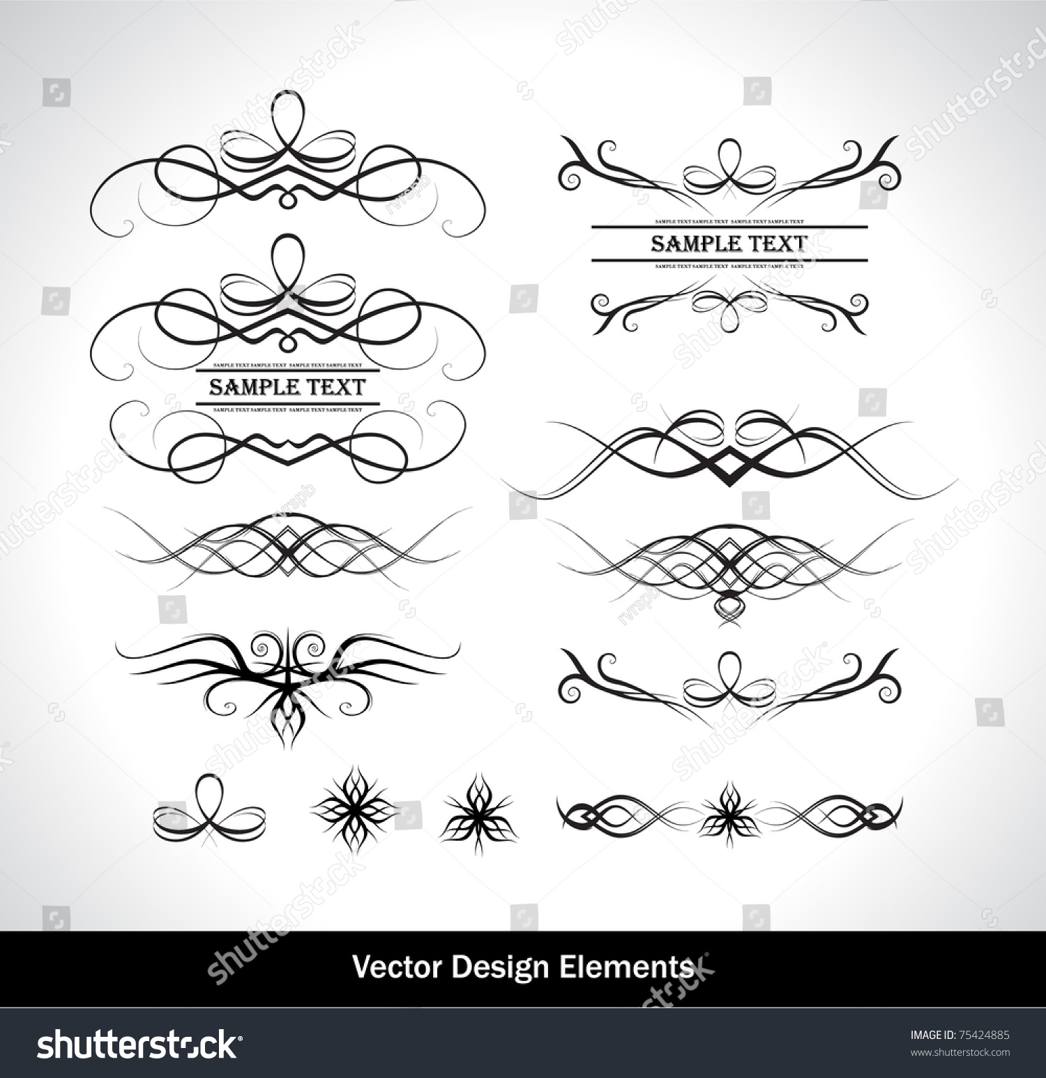 Vector Set Design Elements Vector Illustration Stock Vector (Royalty ...